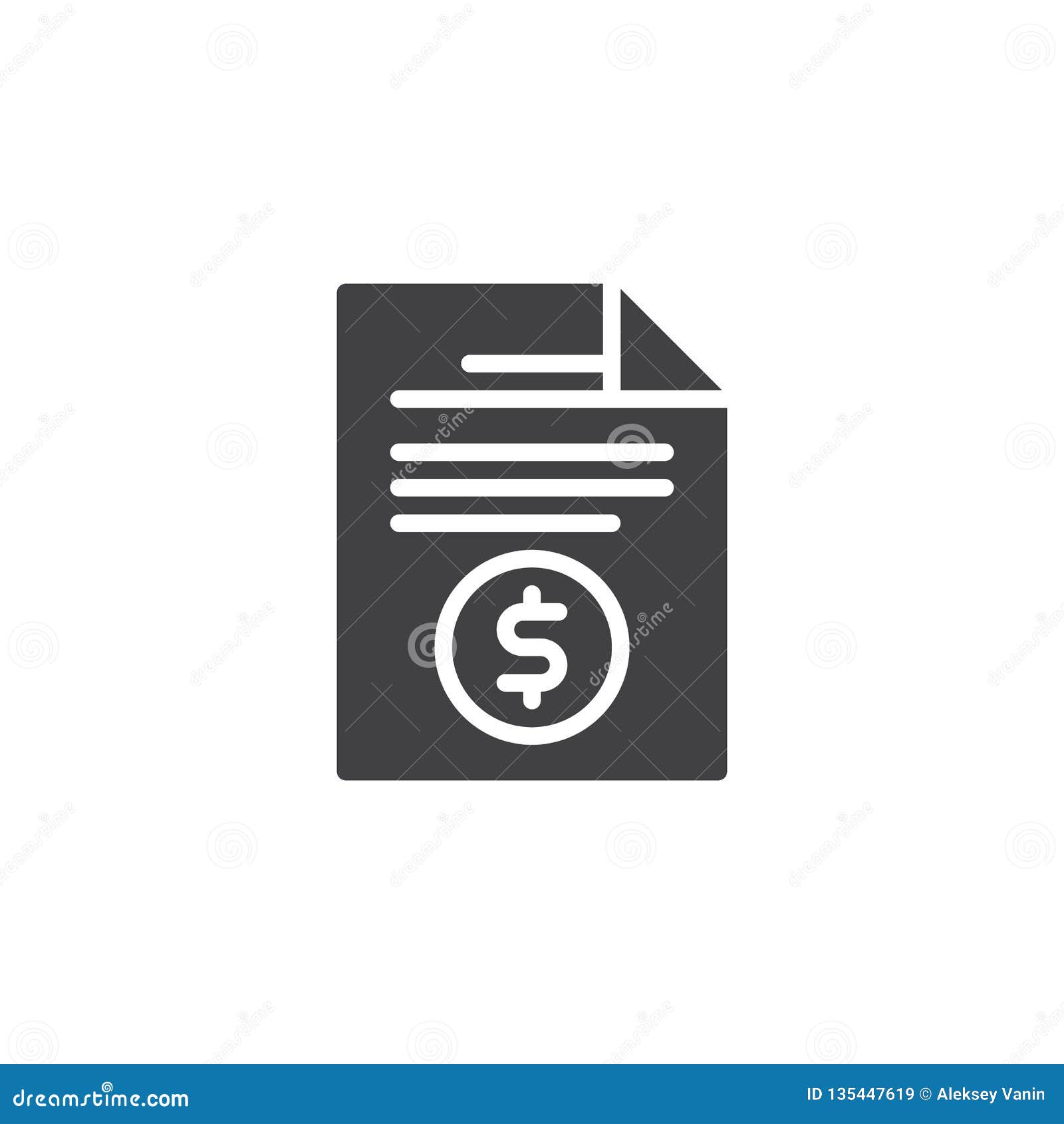 Invoice Document File Vector Icon Stock Vector - Illustration of ...