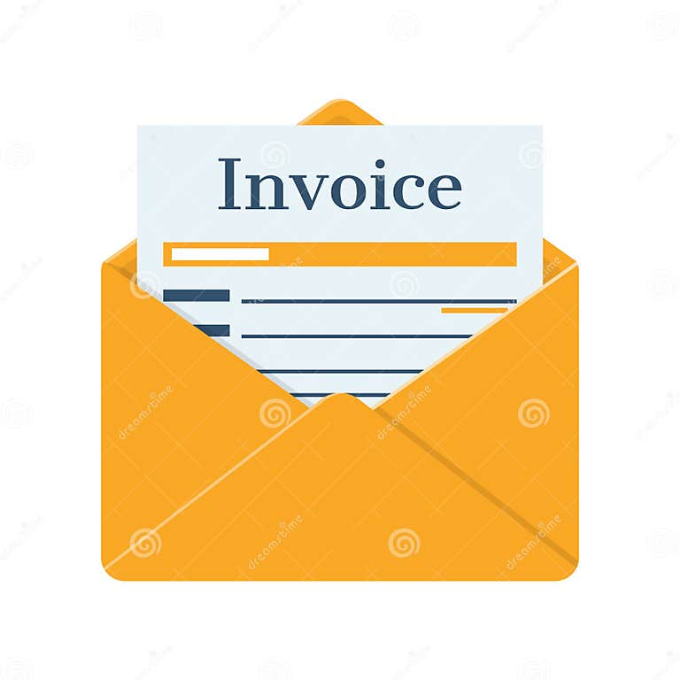 Invoice in Envelope. Checking Invoice. the Official Document is ...