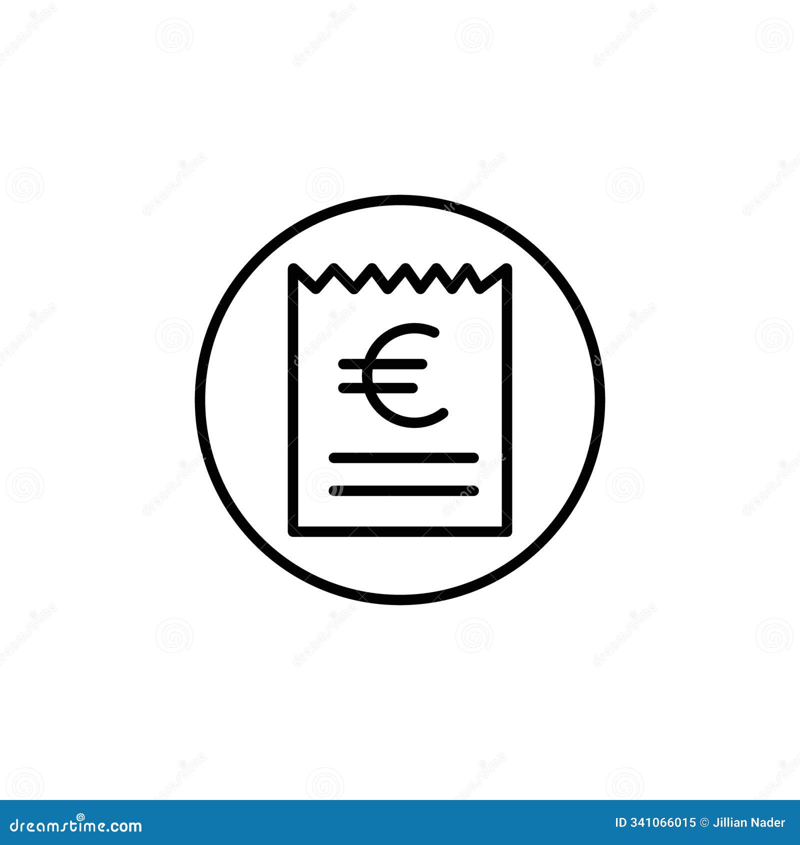 Invoice Euro Icon Thin Vector Set Stock Vector - Illustration of ...