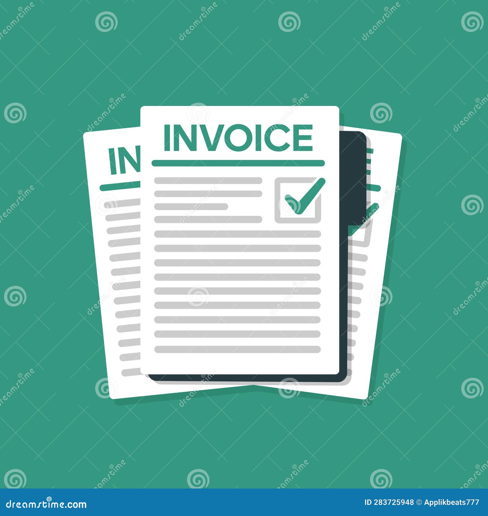Invoice Flat Clipart Vector Illustration | CartoonDealer.com #235120608