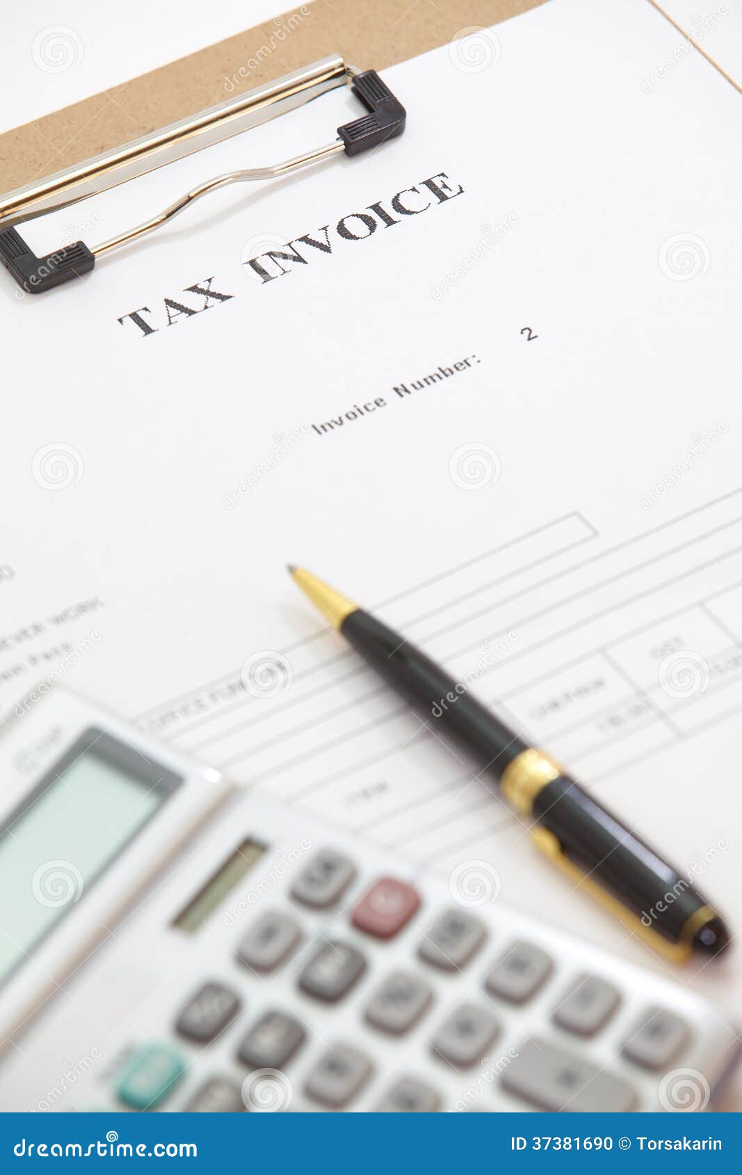 Invoice form stock photo. Image of calculation, invoices - 37381690