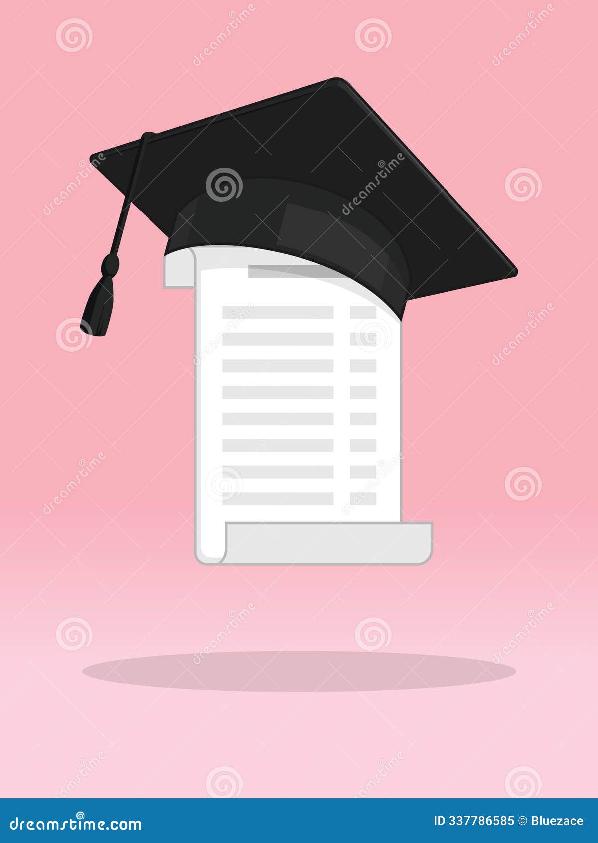 Invoice Graduation Cap College Loans Problem Stock Vector ...