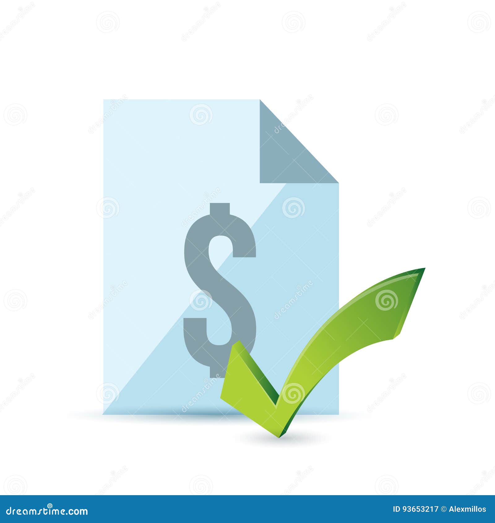 Invoice and Green Check Mark. Illustration Stock Illustration ...