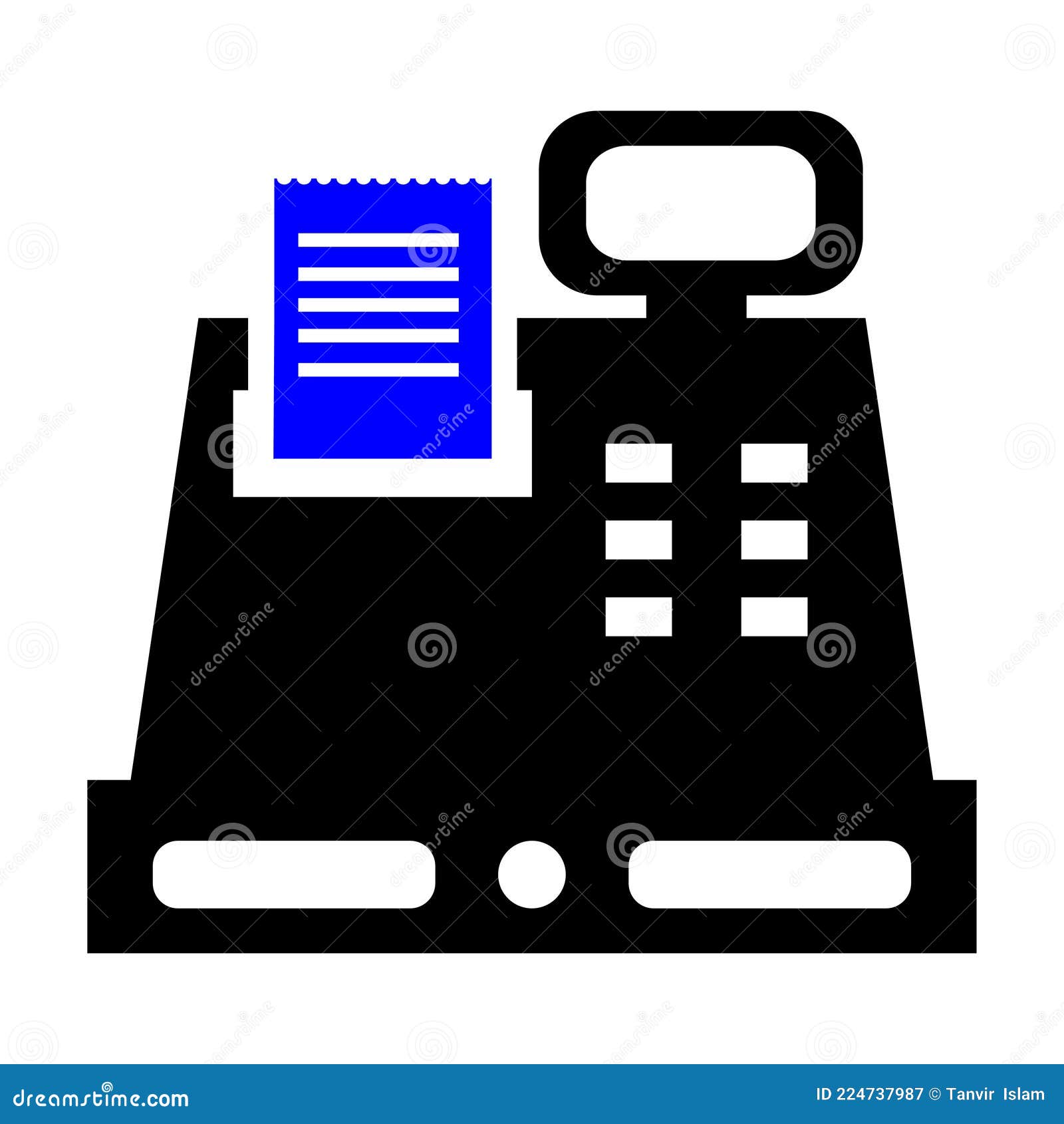 Invoice Icon with Billing Machine Stock Vector - Illustration of sign ...