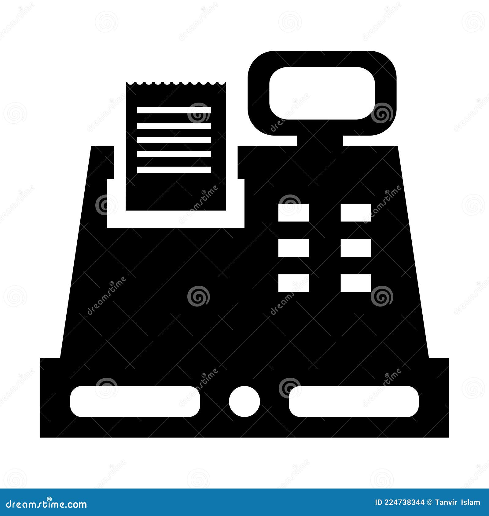 Invoice Icon with Billing Machine Stock Vector - Illustration of ...