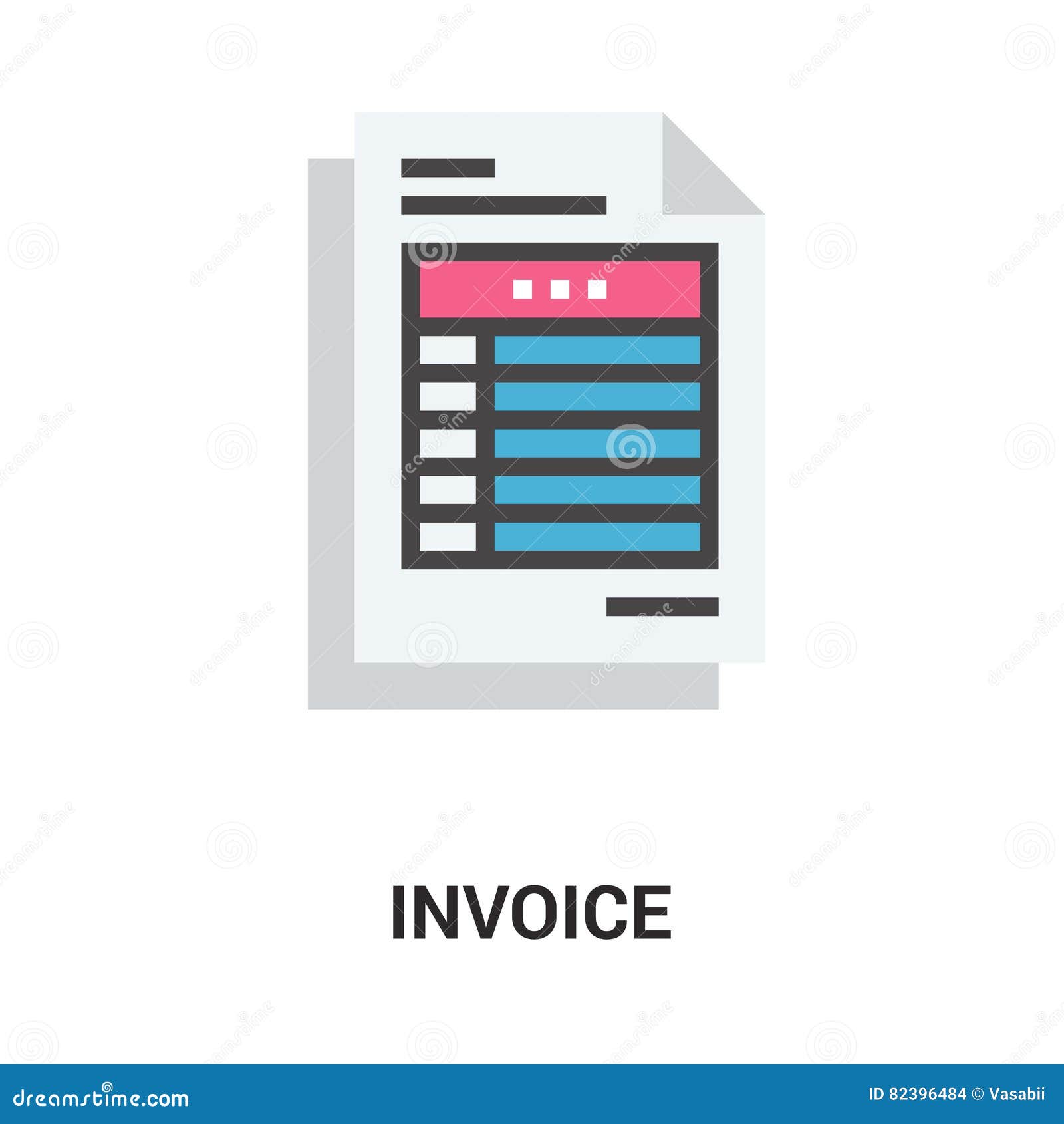 Invoice icon concept stock vector. Illustration of marketing - 82396484
