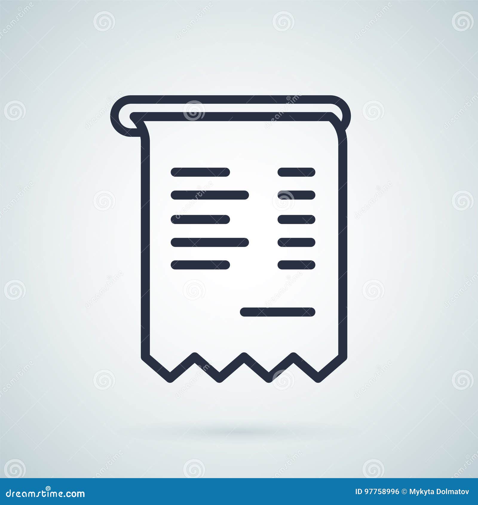 Invoice Icon With Billing Machine Cartoon Vector | CartoonDealer.com ...