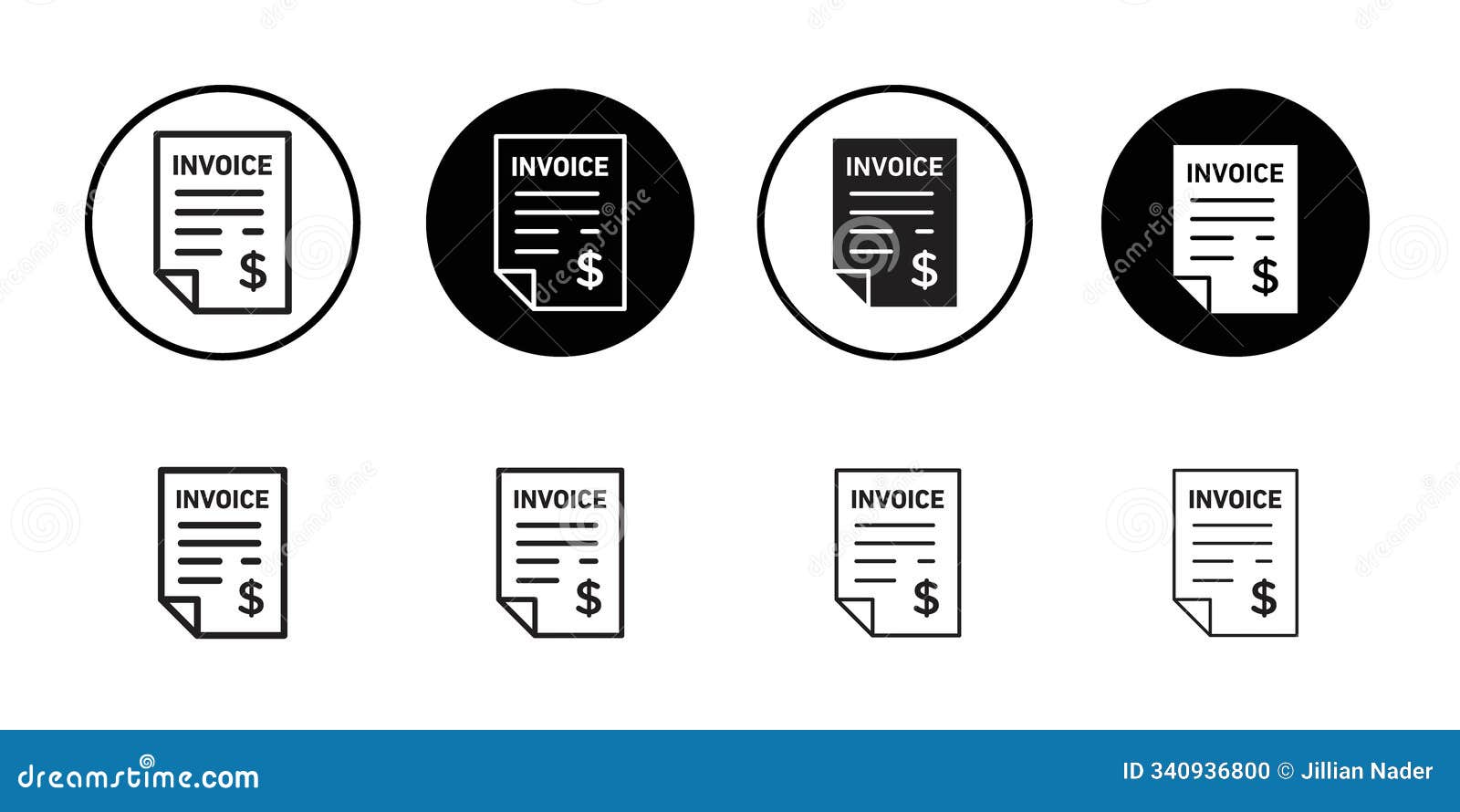 Invoice Icon Isolated Flat Vector in Outline Stock Vector ...
