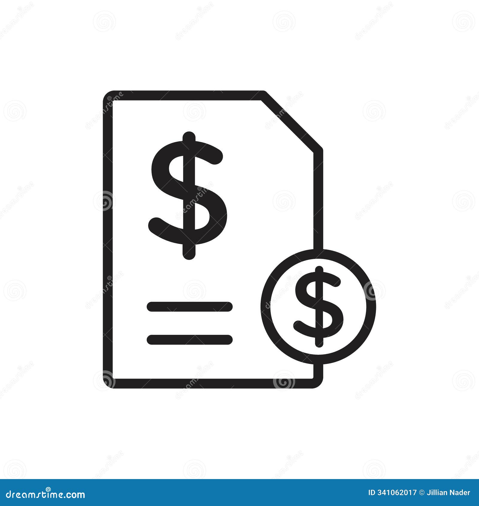 Invoice Icon With Billing Machine Cartoon Vector | CartoonDealer.com ...