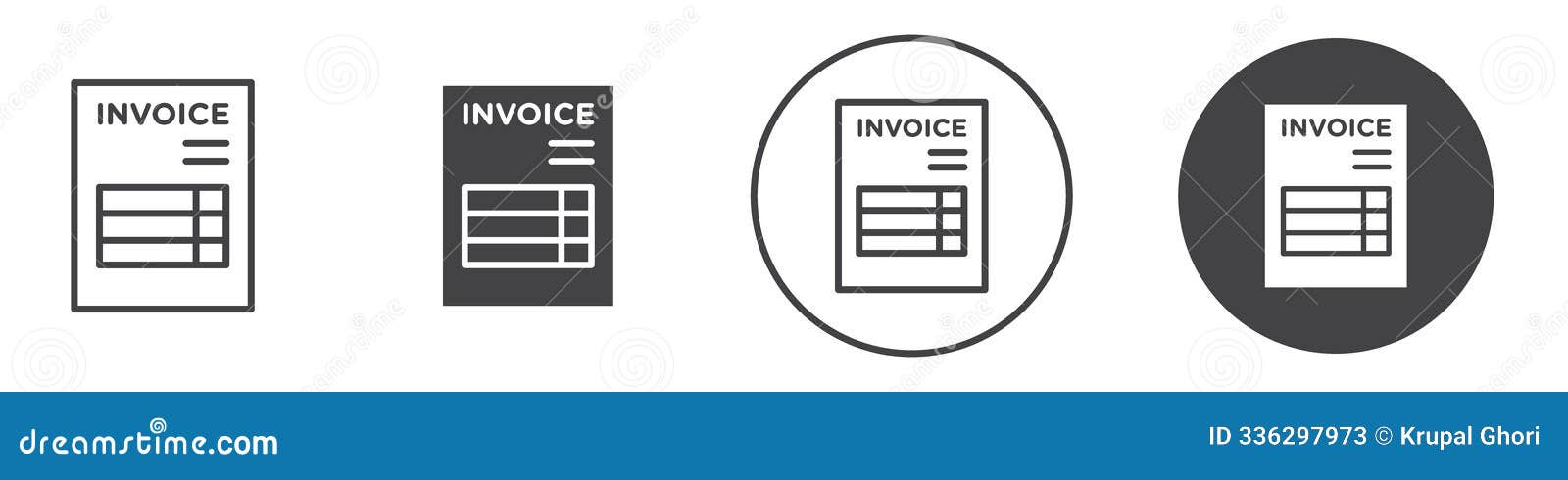 Invoice Icon. Bill Paid Symbol. Tax Form Outline Icon. Paper Document ...