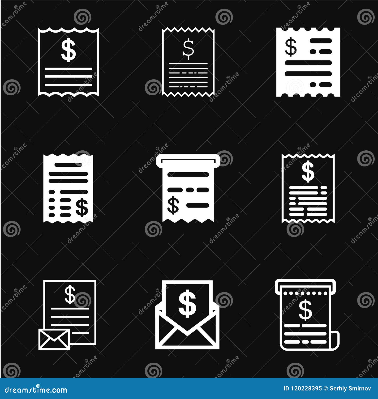 Invoice icon vector stock illustration. Illustration of concept - 120228395