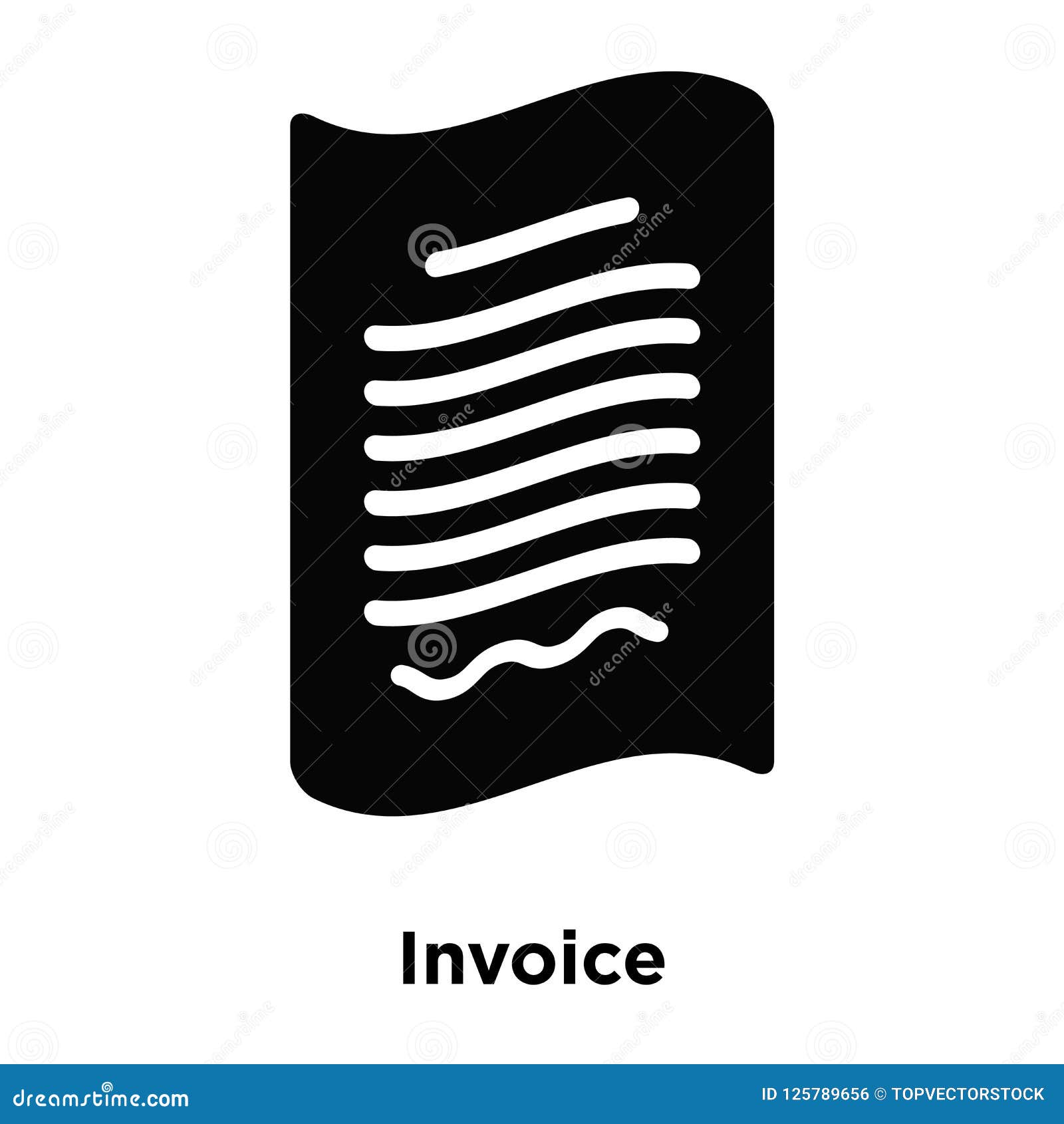 Invoice Icon Vector Isolated on White Background, Logo Concept O Stock ...