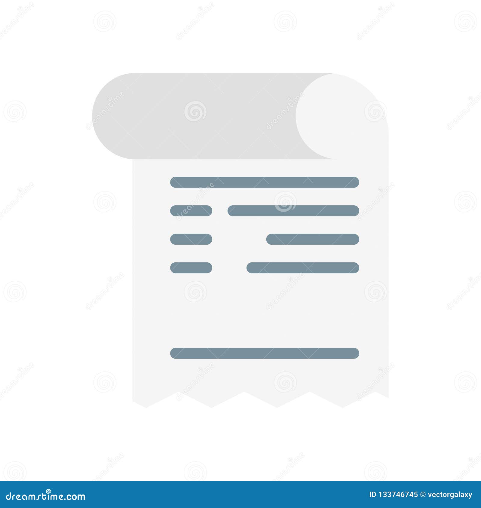 Invoice Icon Vector Sign and Symbol Isolated on White Background Stock ...