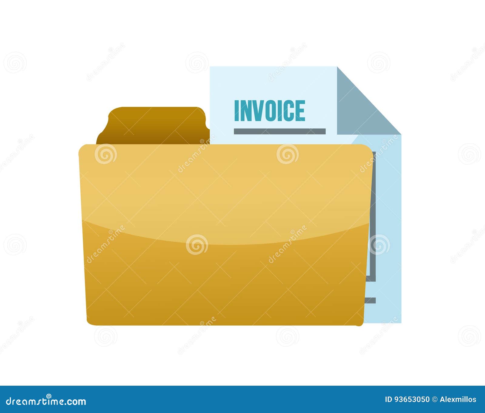 Invoice Inside a Folder Illustration Design Stock Illustration ...