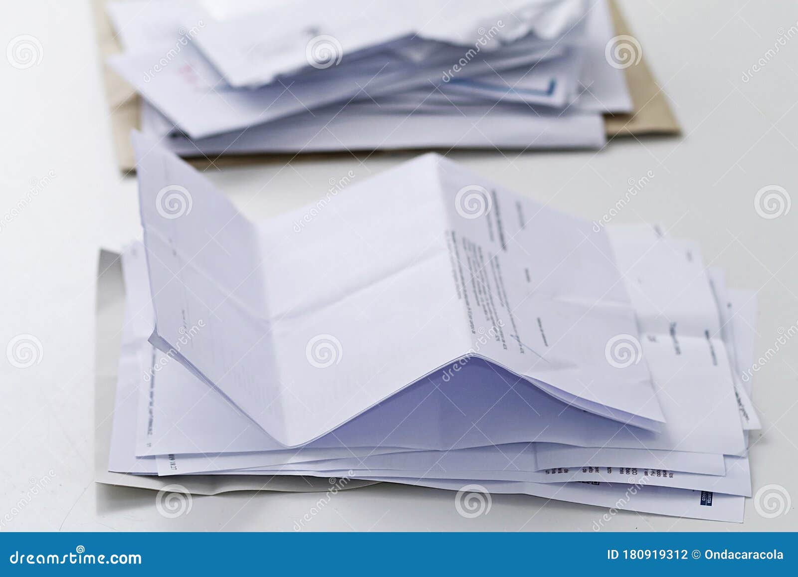 Invoice Letters on the Desk Stock Photo - Image of accumulation ...