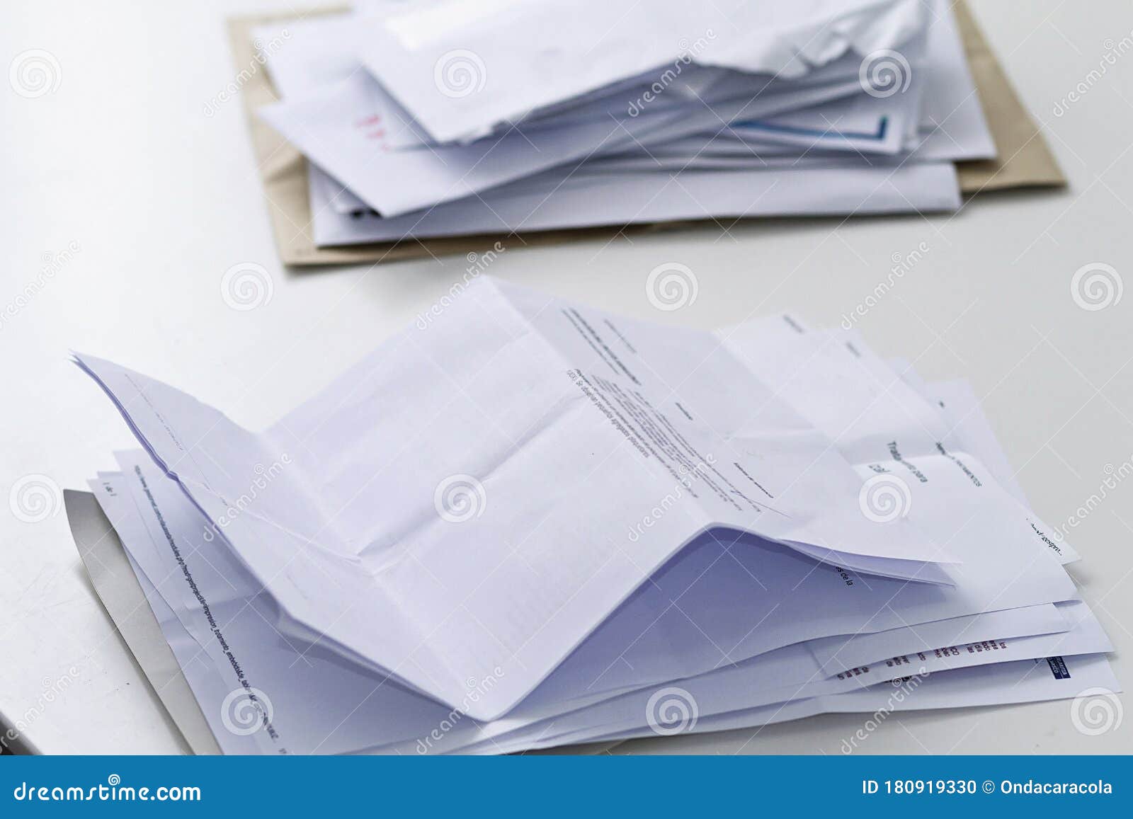 Invoice Letters on the Desk Stock Photo - Image of note, group: 180919330