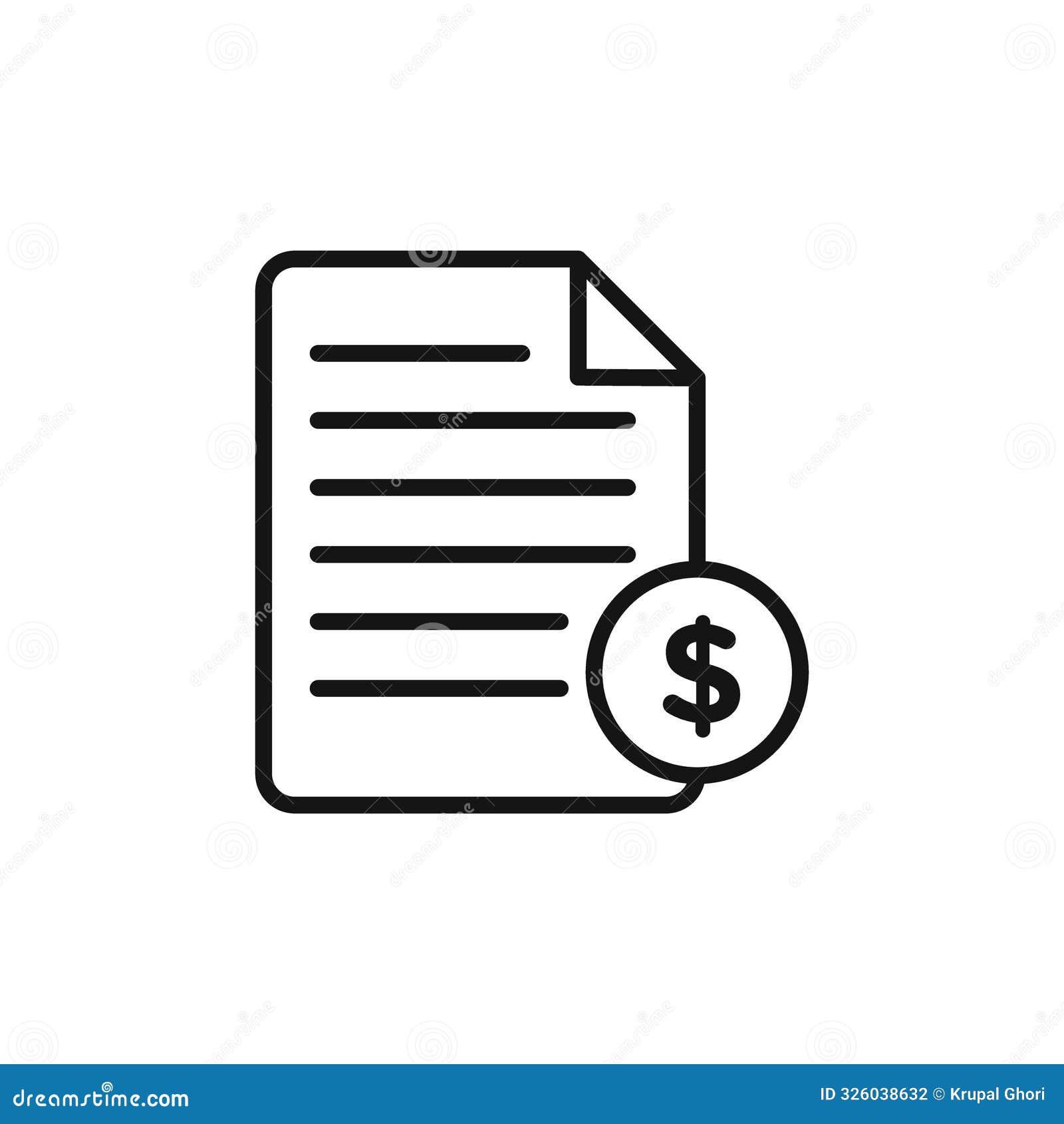 Invoice Logo Sign Vector Outline Stock Vector - Illustration of account ...