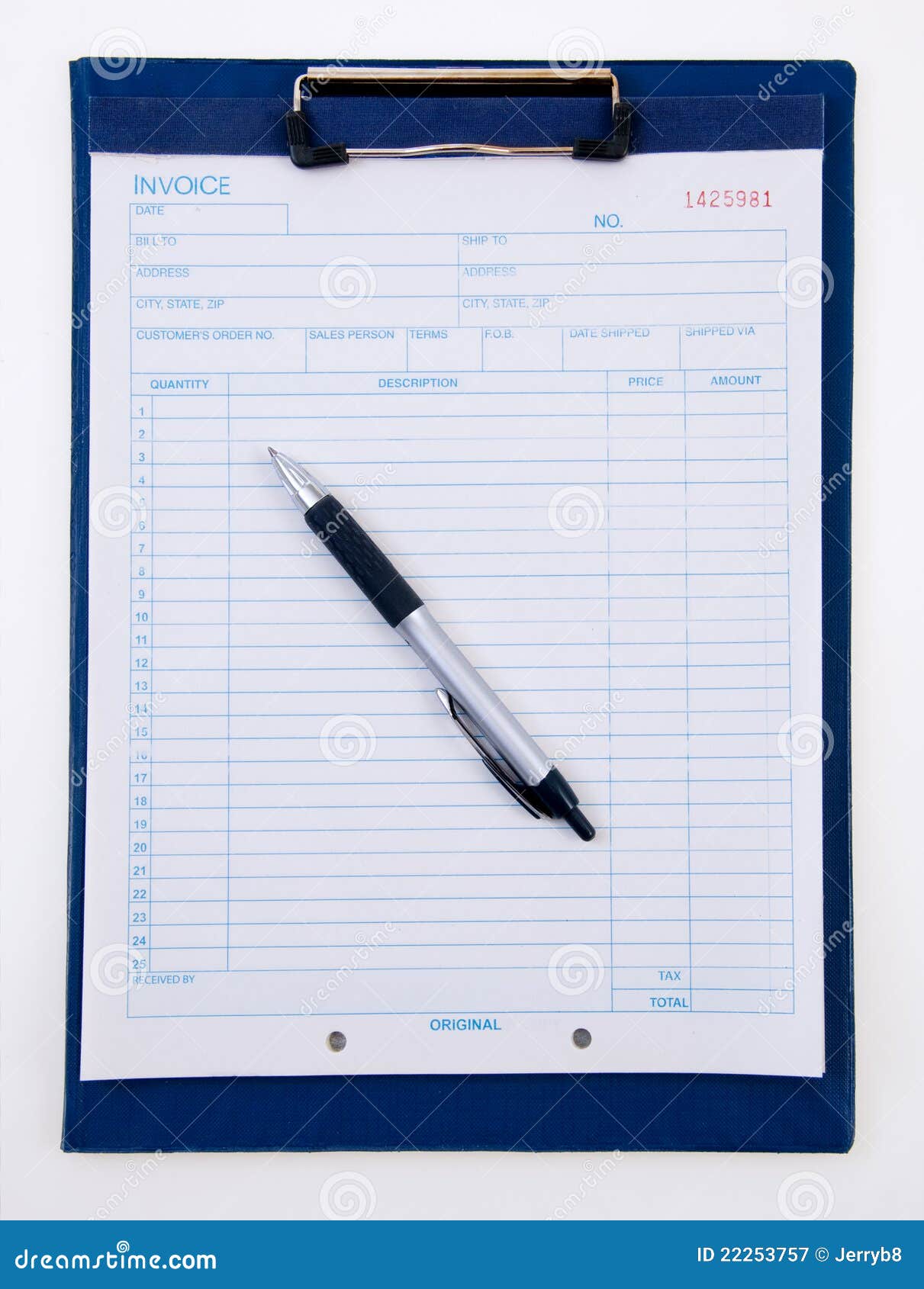 Invoice Note Book stock image. Image of customer, form - 22253757