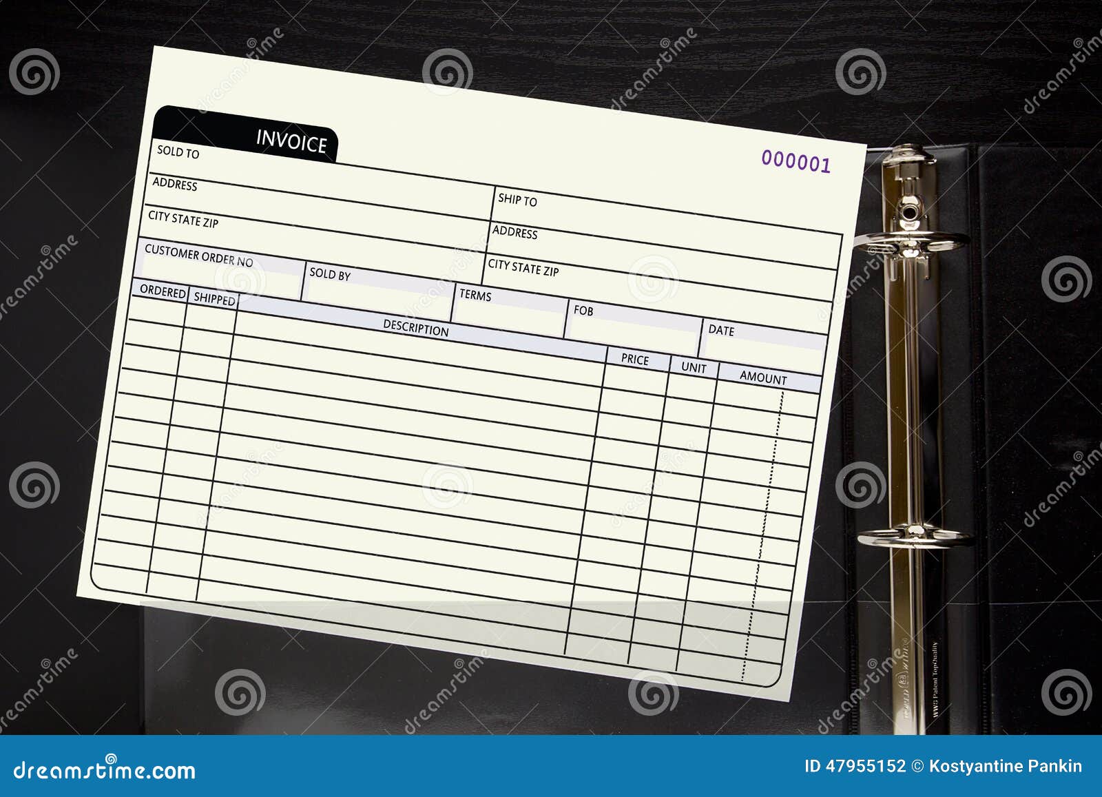 Invoice in the Office Folder Stock Photo - Image of message, object ...