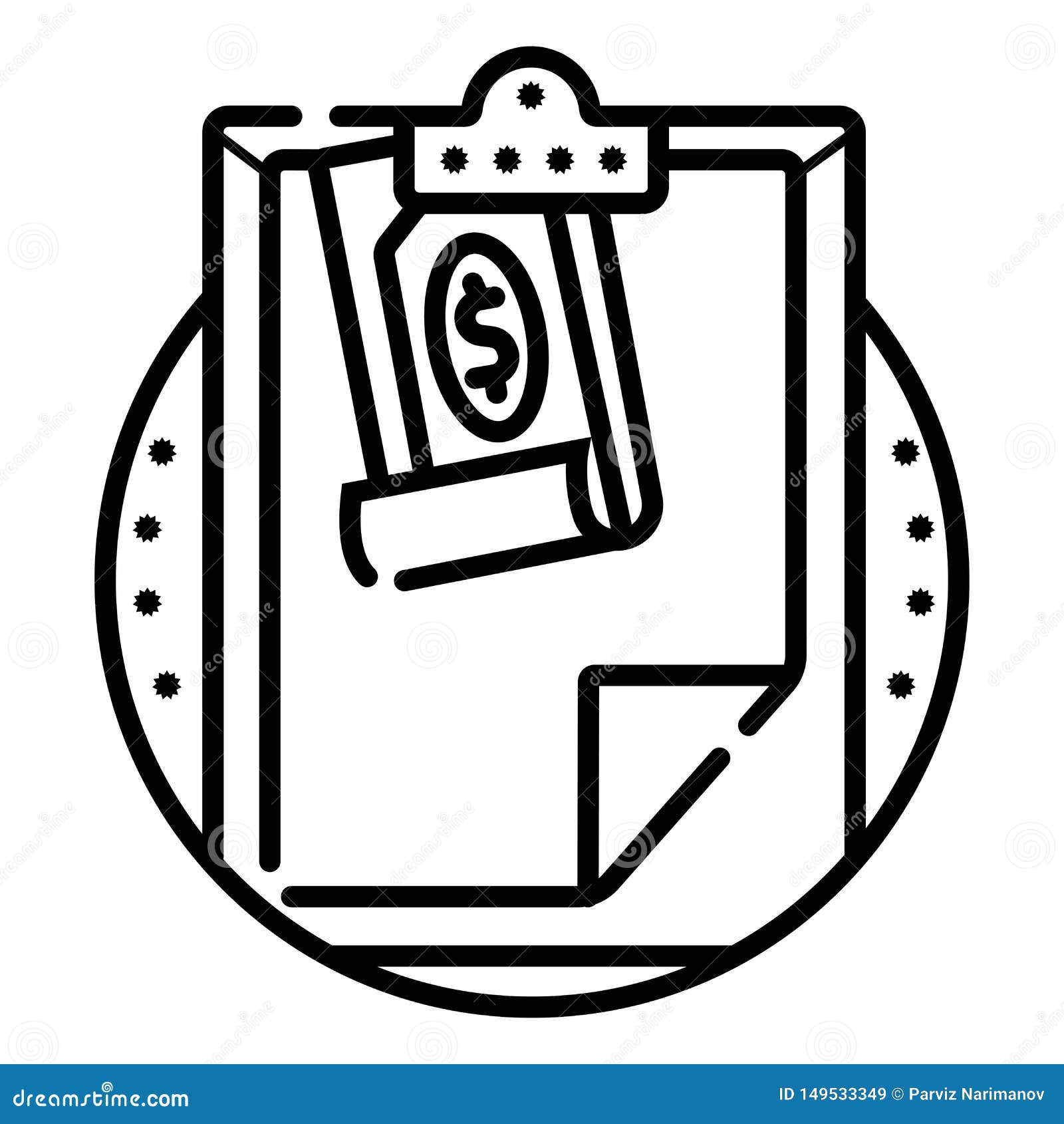 Invoice Pad Icon. Vector Illustration Stock Vector - Illustration of ...