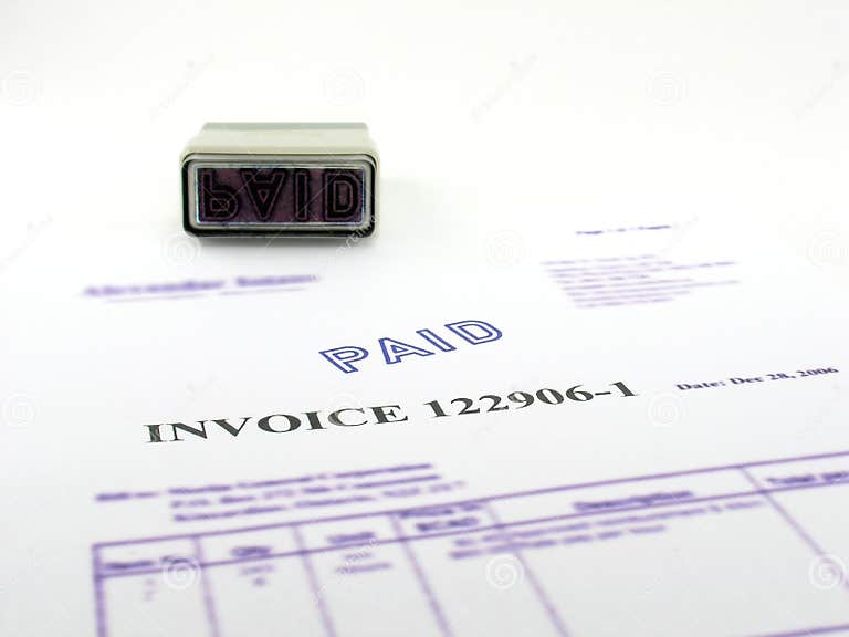 Invoice paid. stock photo. Image of markup, document, control - 2387932
