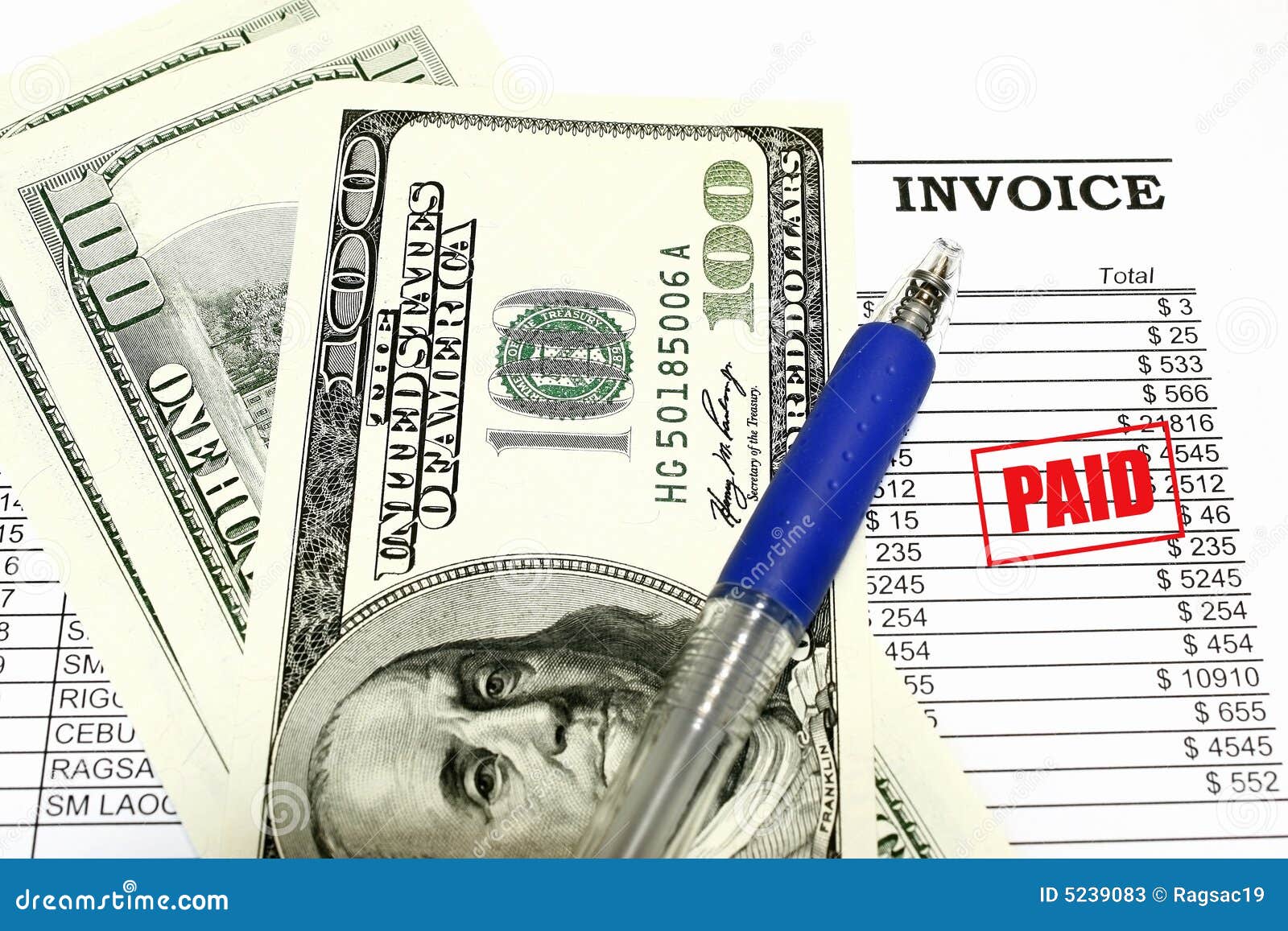 Invoice is Paid stock image. Image of paid, control, stamp - 5239083