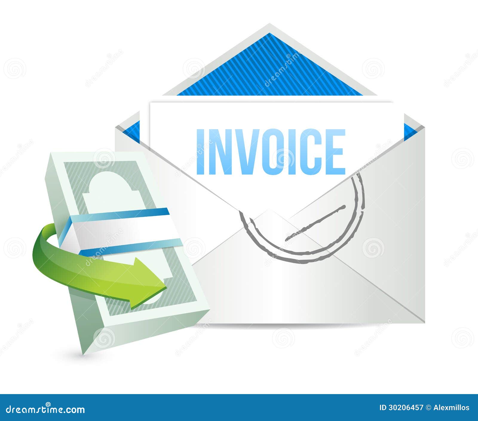 Invoice Payment Concept Illustration Stock Illustration - Illustration ...