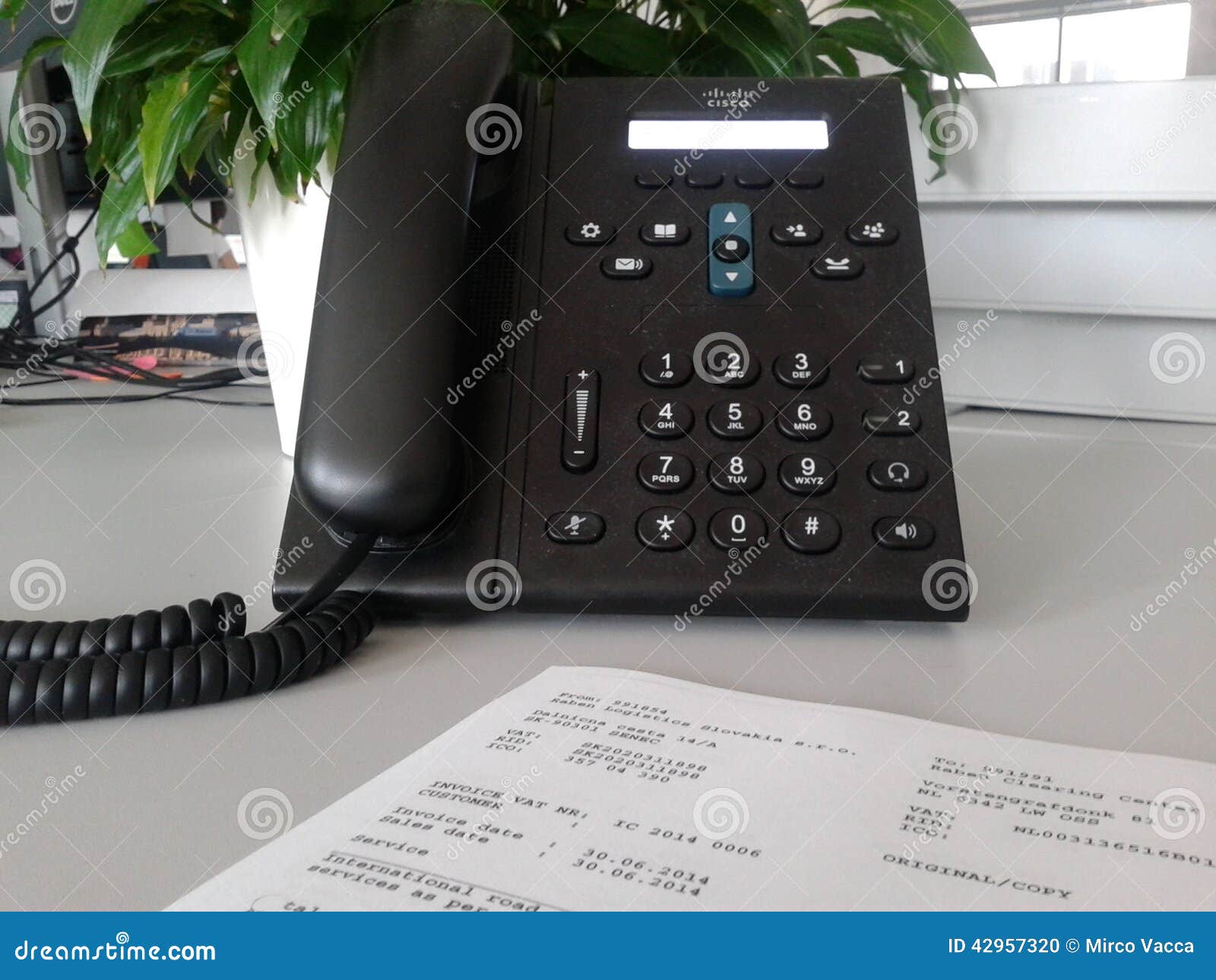 Invoice and phone editorial image. Image of paper, invoice - 42957320
