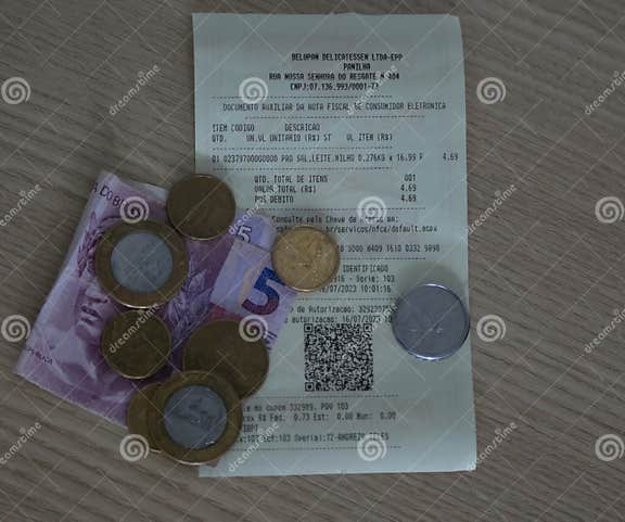 Invoice with QR code editorial stock image. Image of installment ...