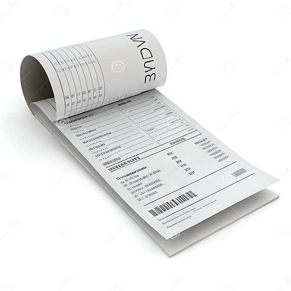 Invoice Receipt 3D Icon, Payment and Billing Documentation Concept Stock Illustration ...