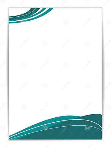 A4 Invoice Template with Minimalist Design. Border Gradient Blue Wave ...