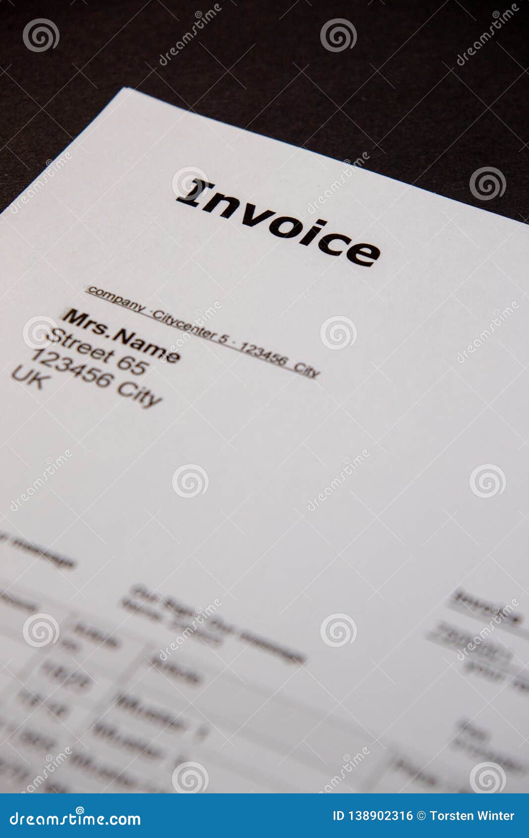 Invoice Templates Design In Minimal Style Stock Photo | CartoonDealer ...