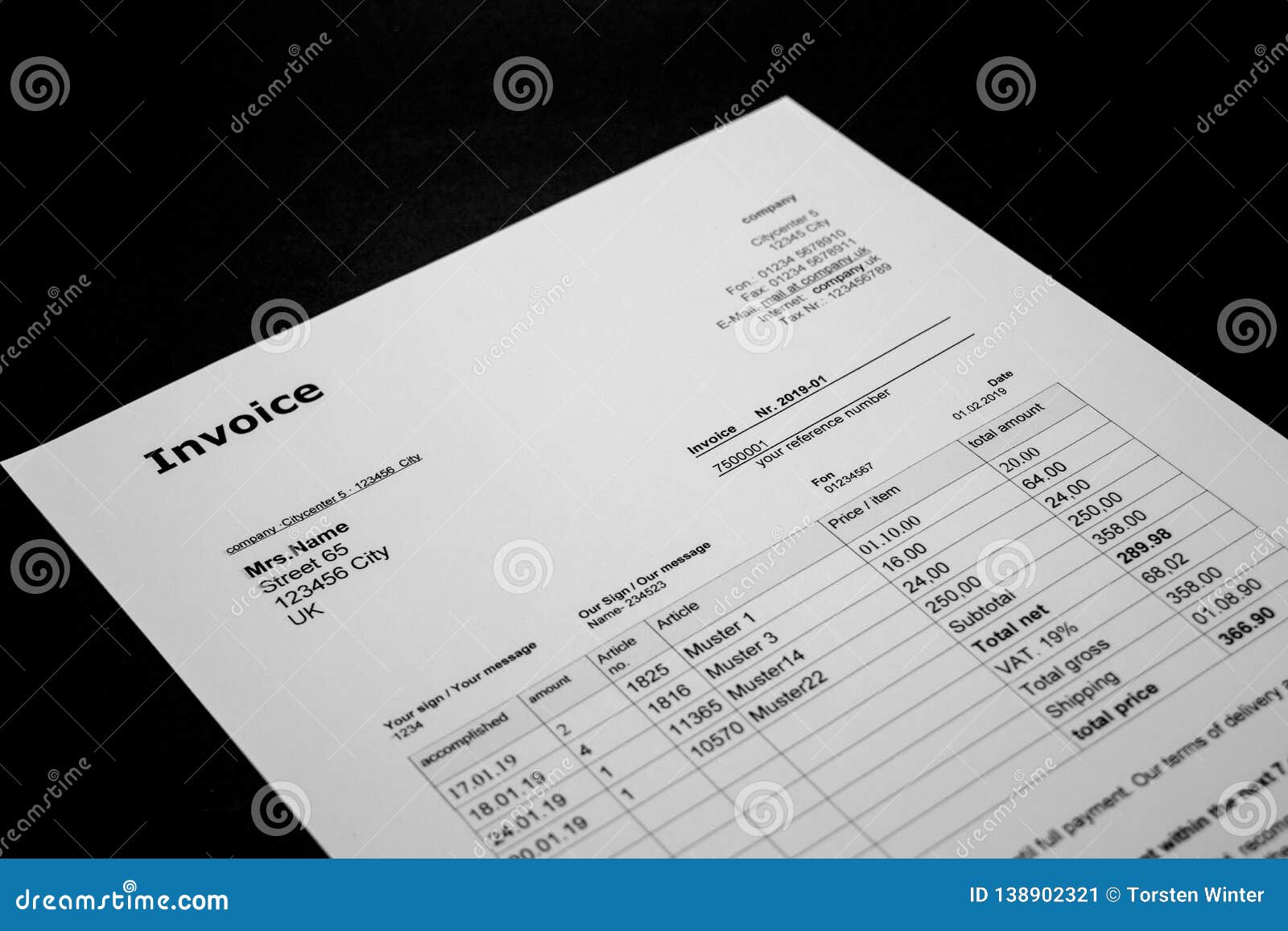 Invoice Templates Design In Minimal Style Royalty-Free Stock ...