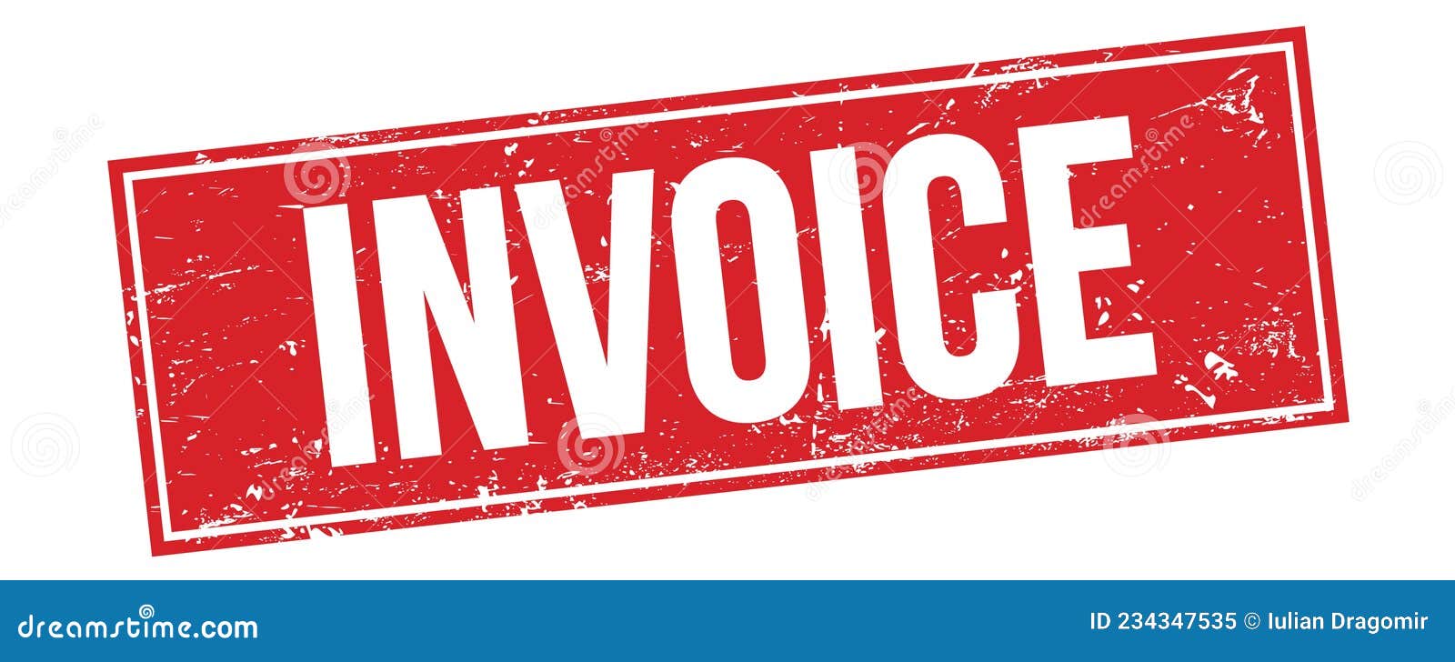 INVOICE Text on Red Grungy Rectangle Stamp Stock Illustration ...