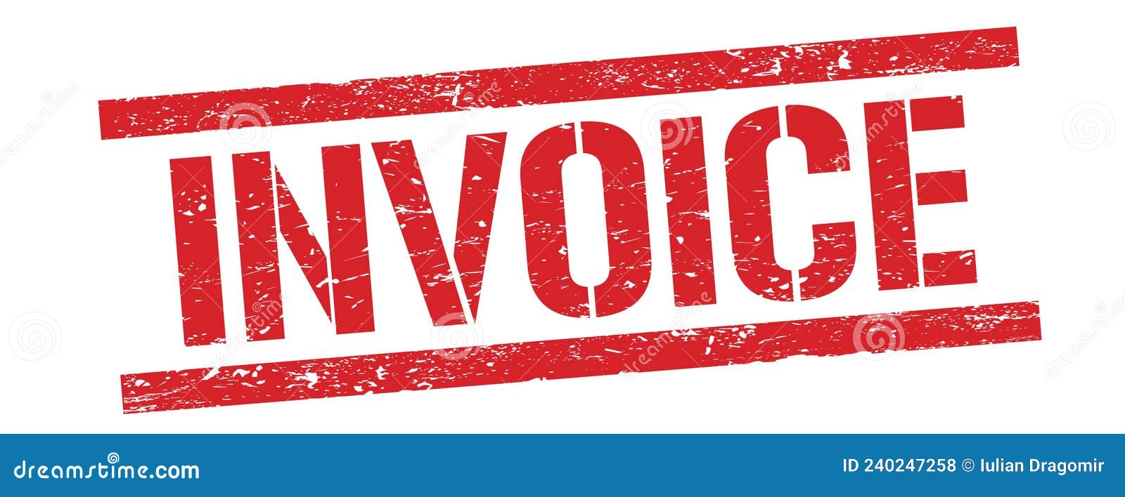 INVOICE Text on Red Vintage Lines Stamp Stock Illustration ...