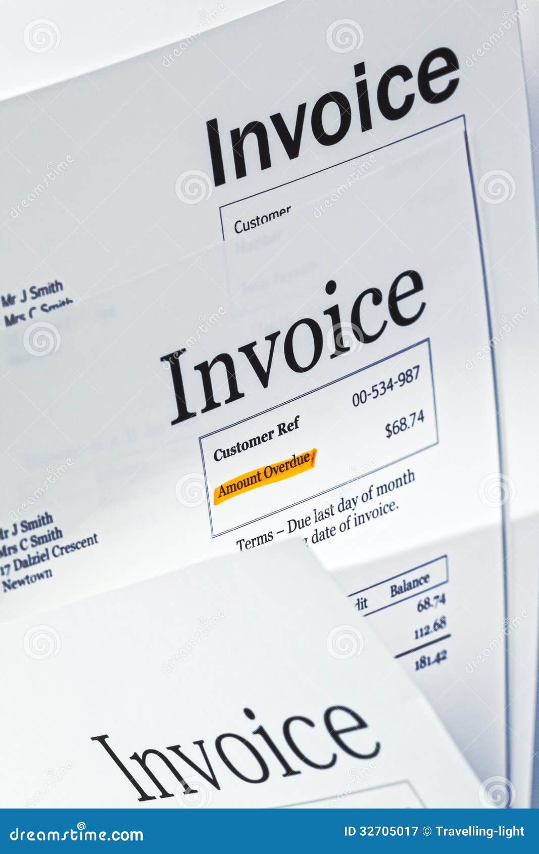 Invoice stock image. Image of invoices, finance, paperwork - 32705017
