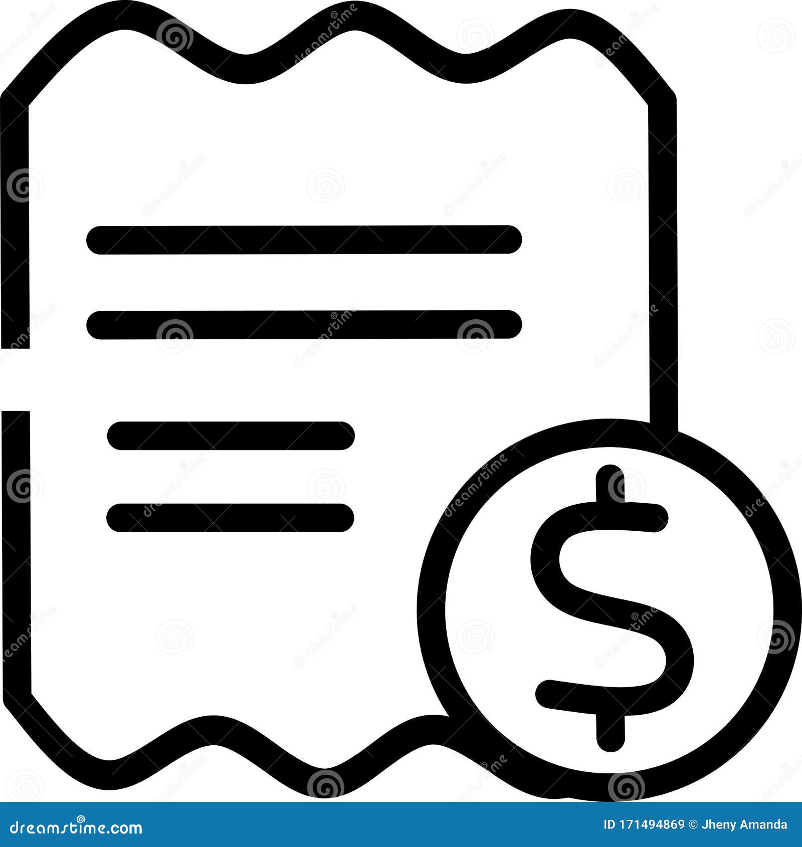 Invoice Vector Glyph Icon. Billing Vector Icon, Invoice Symbol Stock ...