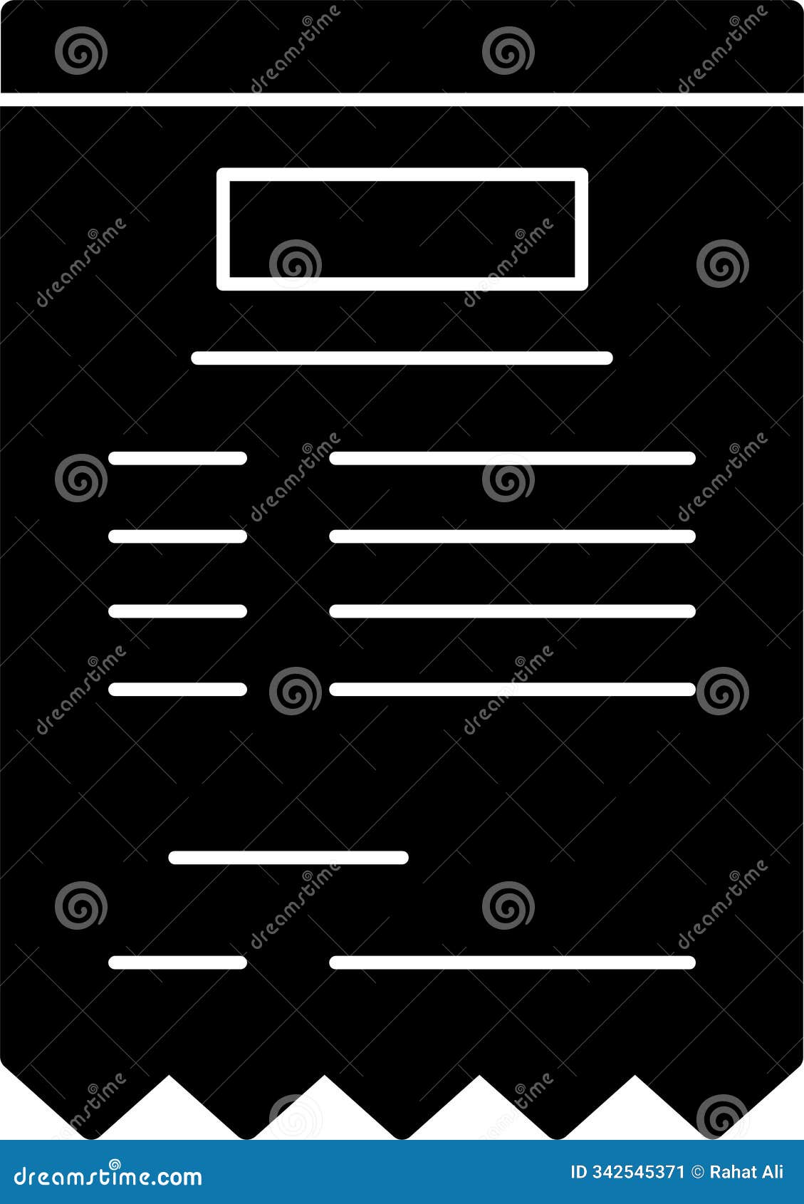 Invoice Vector Icon Isolated On Transparent Background, Linear I ...