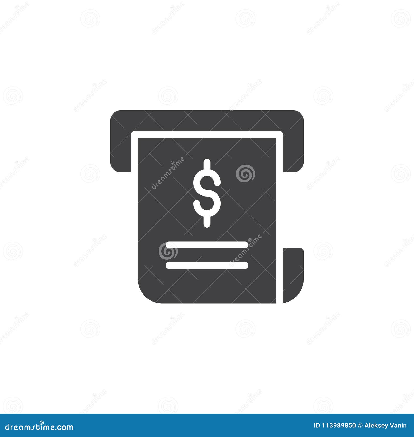 Invoice vector icon stock vector. Illustration of simple - 113989850