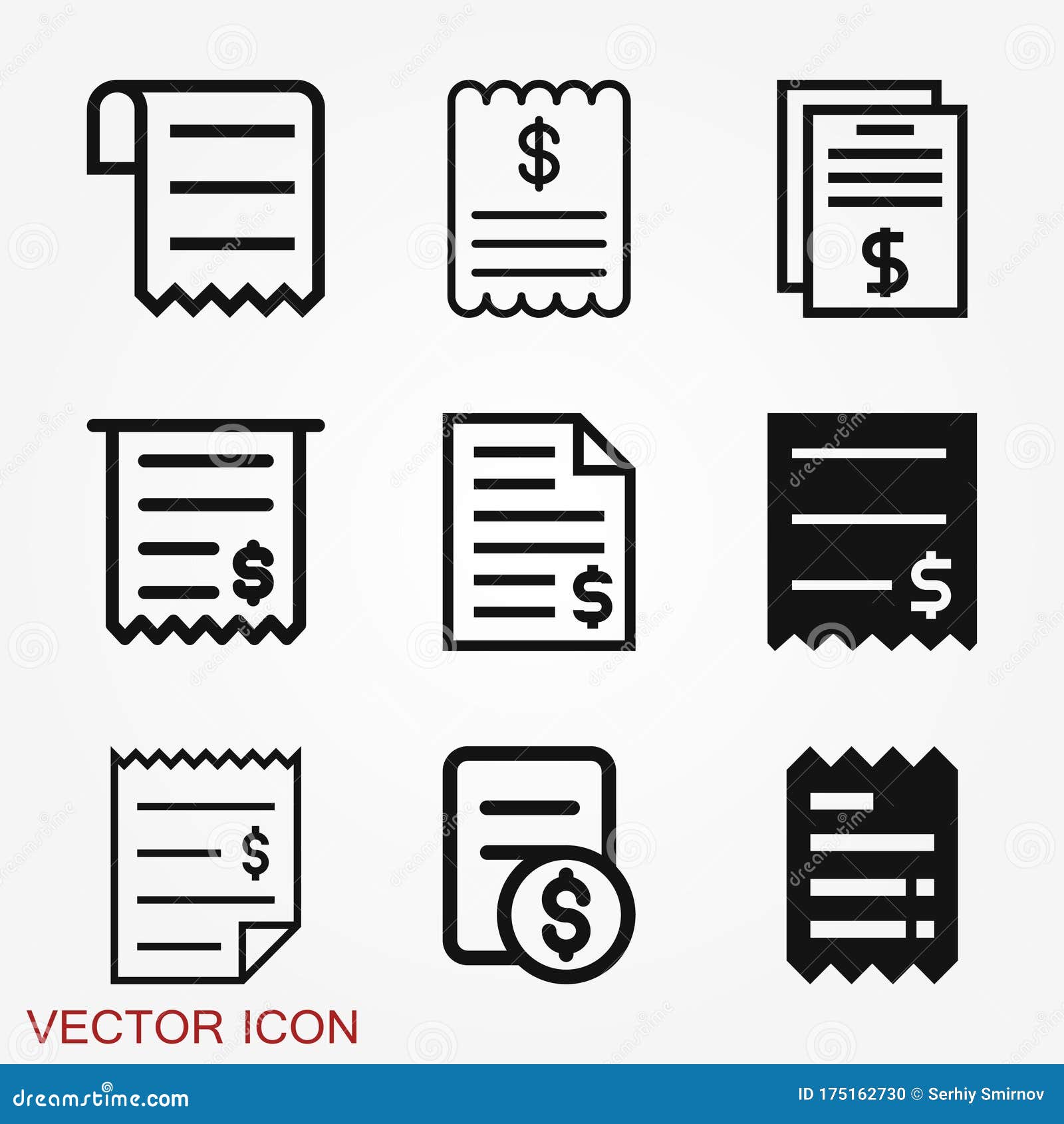 Invoice Vector Icon. Finance and Banking Symbol Stock Vector ...