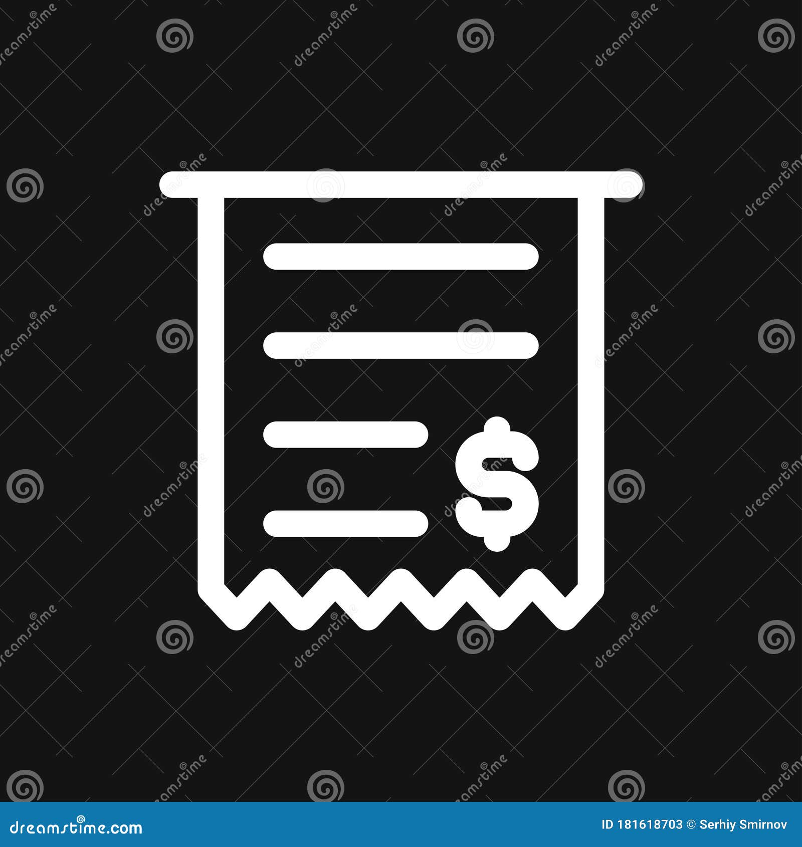Invoice Vector Icon. Finance and Banking Symbol Stock Illustration ...