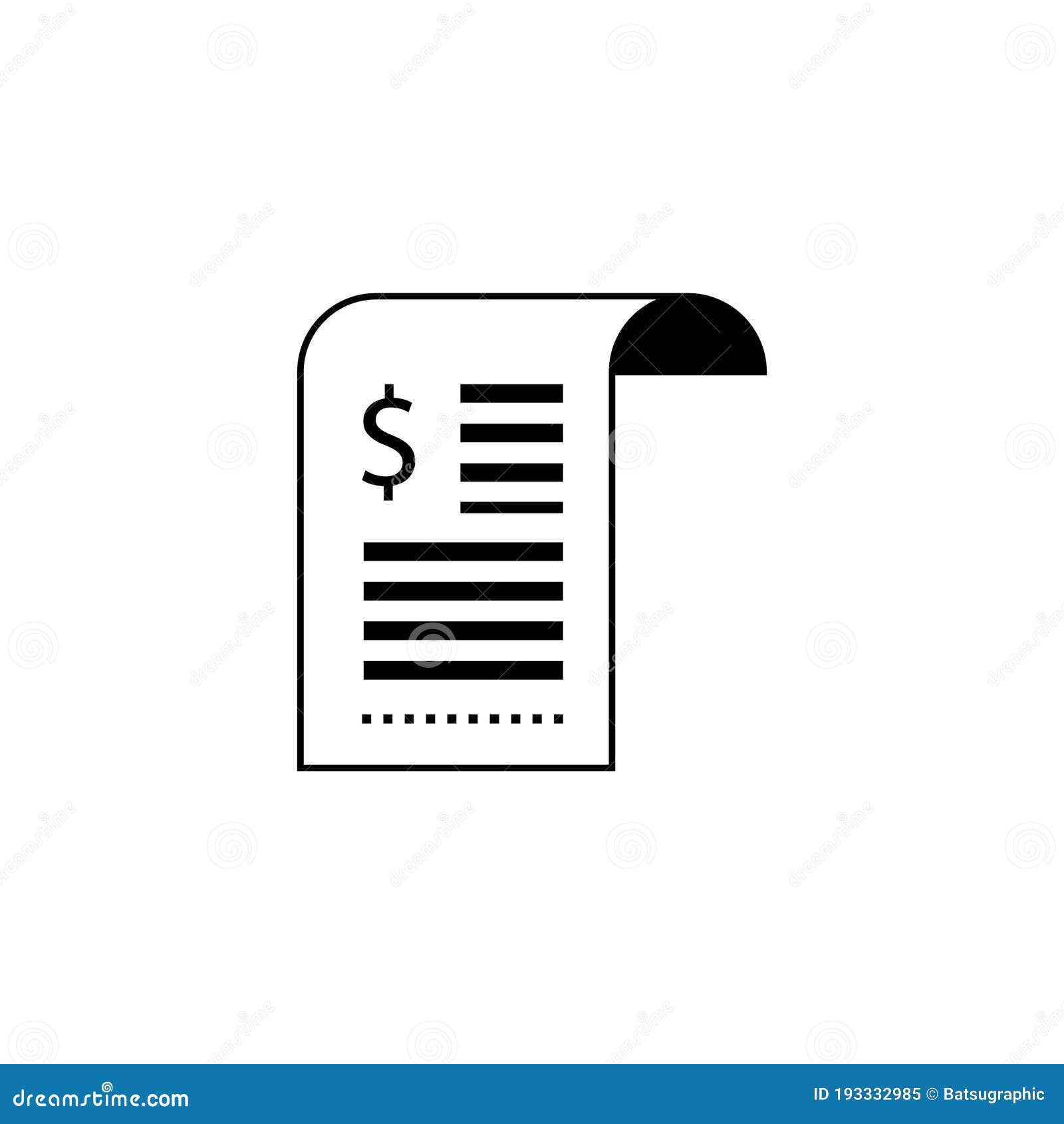 Invoice Vector Icon Logo Design Stock Vector - Illustration of market ...