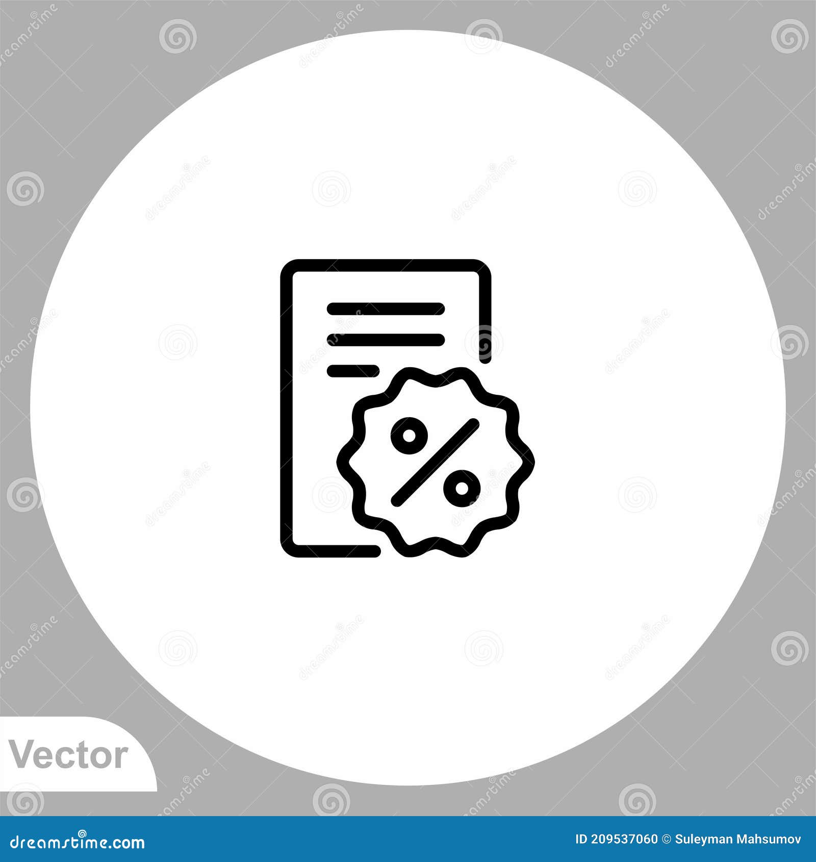 Invoice Vector Icon Sign Symbol Stock Illustration - Illustration of ...