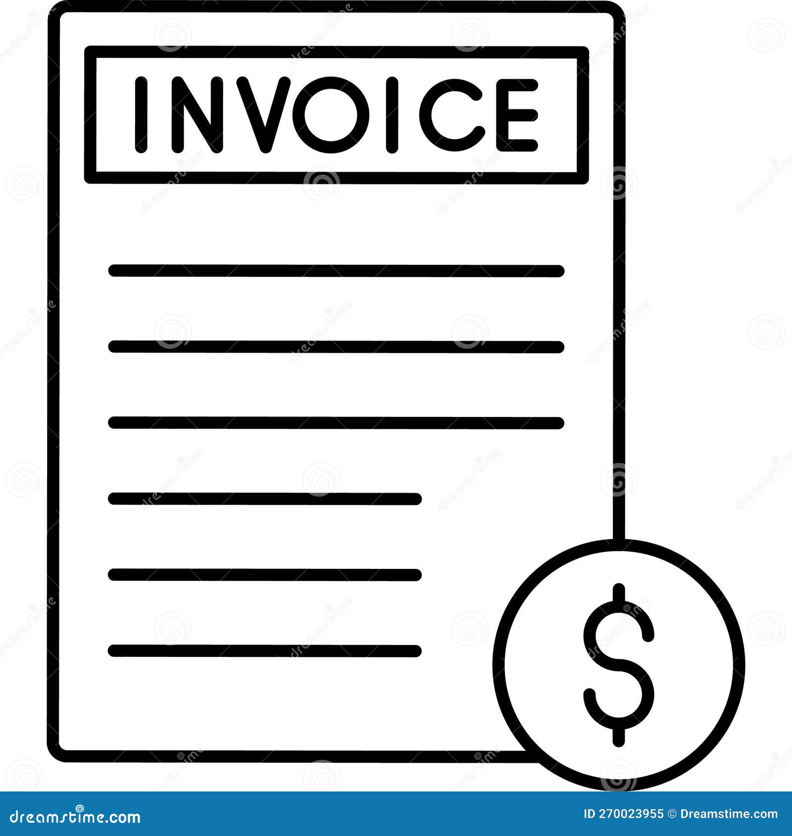 Invoice Which Can Easily Edit or Modify Stock Vector - Illustration of ...