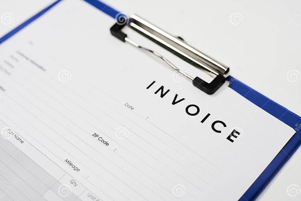 Invoice on white stock image. Image of data, expense - 187593465
