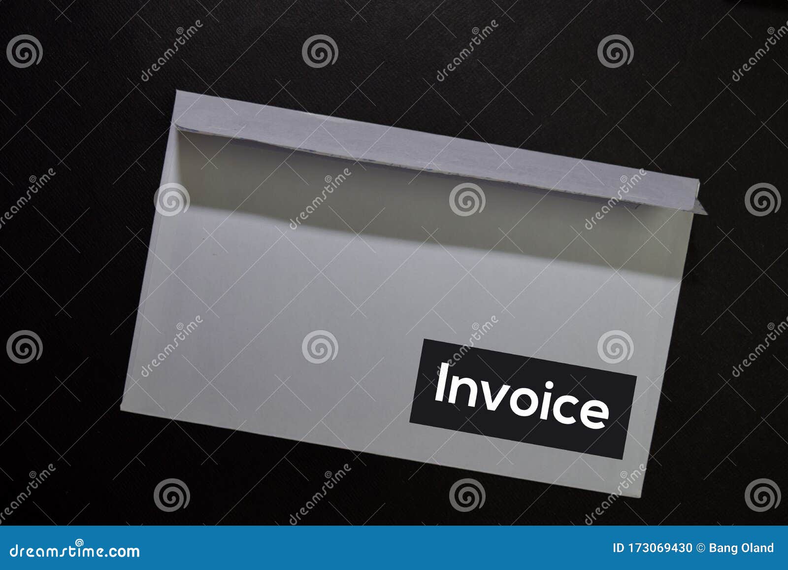 Invoice Write on a White Envelope Isolated on Office Desk Stock Photo ...