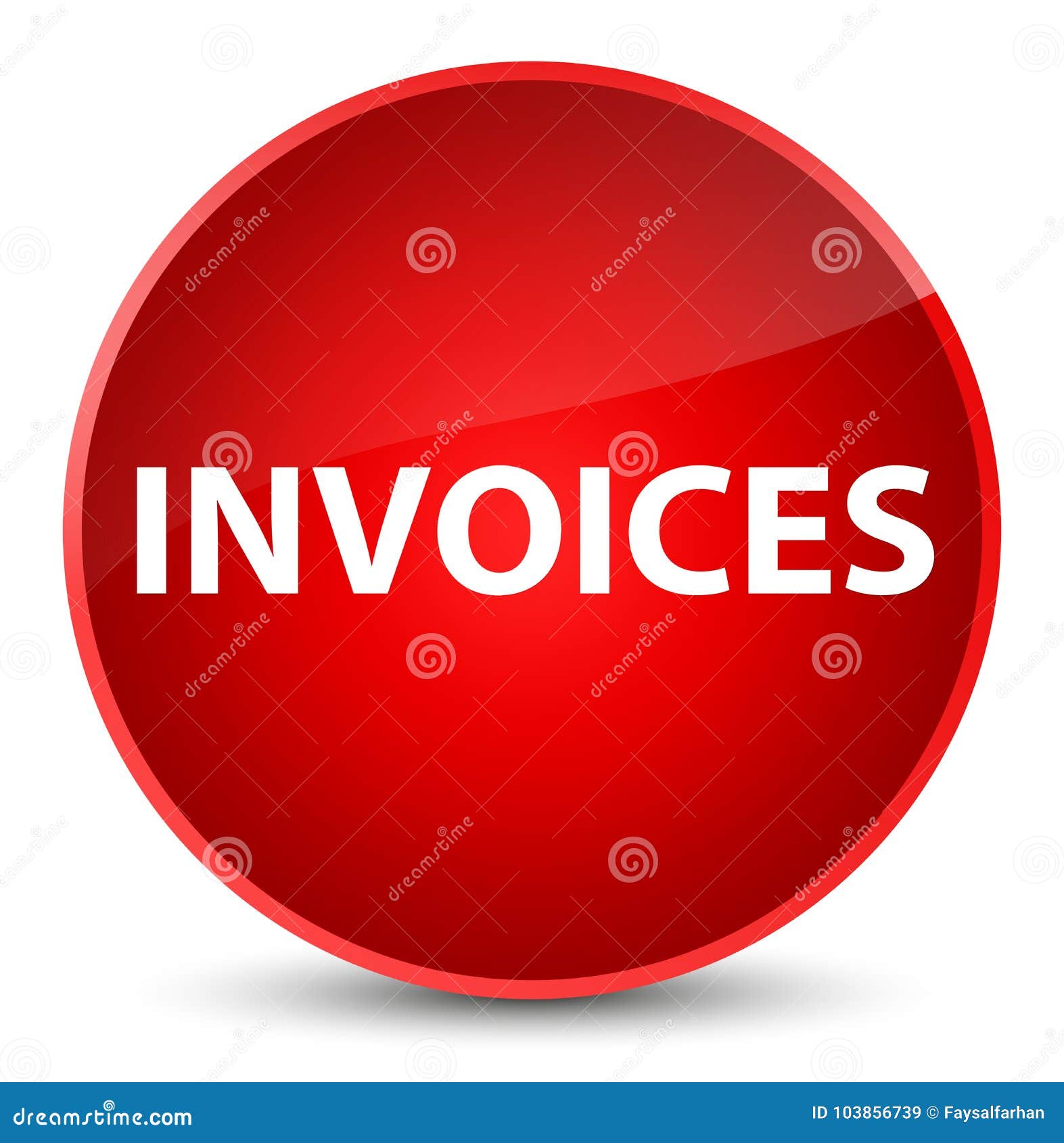 Invoices Elegant Red Round Button Stock Illustration - Illustration of ...