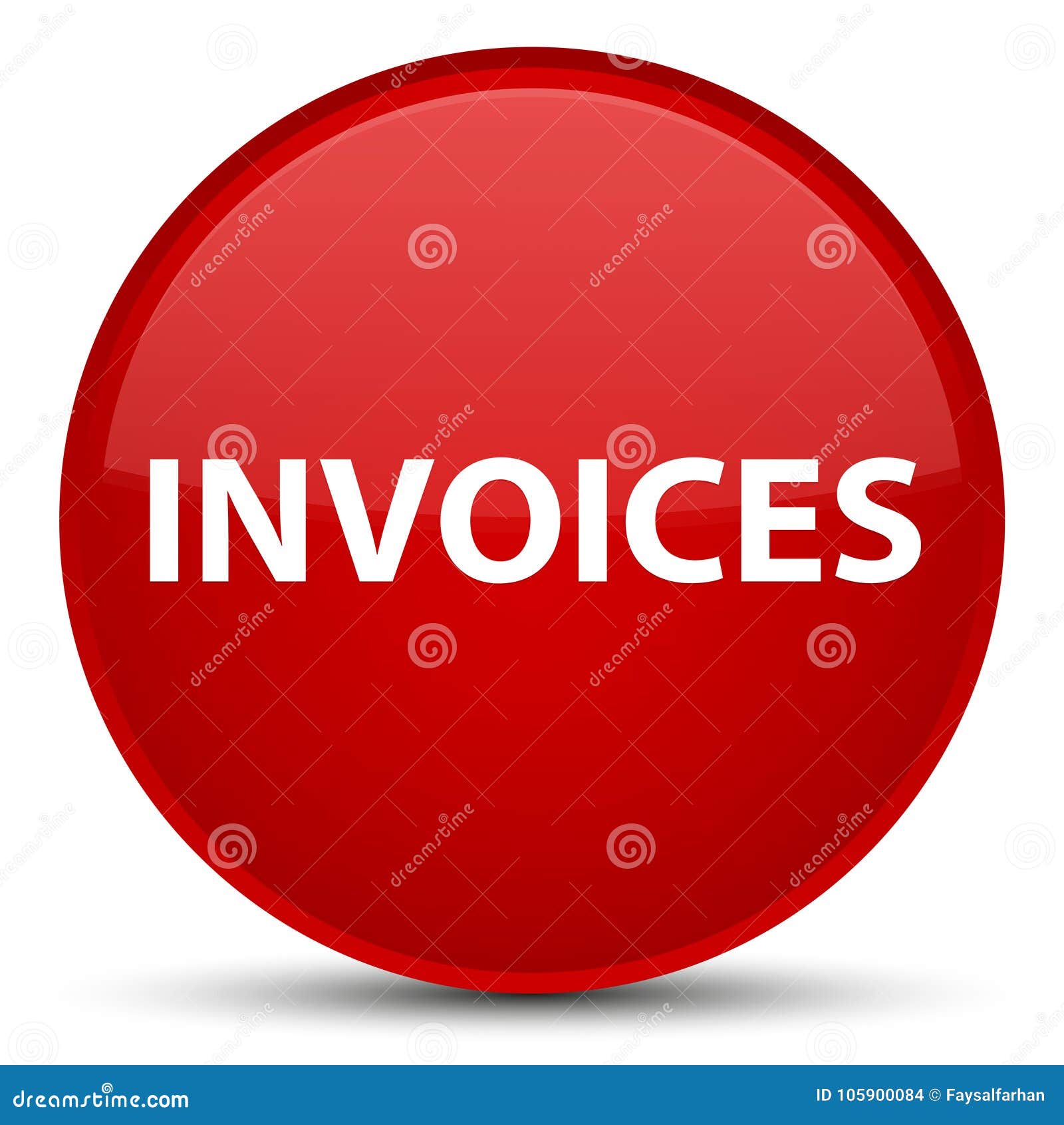 Invoices Special Red Round Button Stock Illustration - Illustration of ...