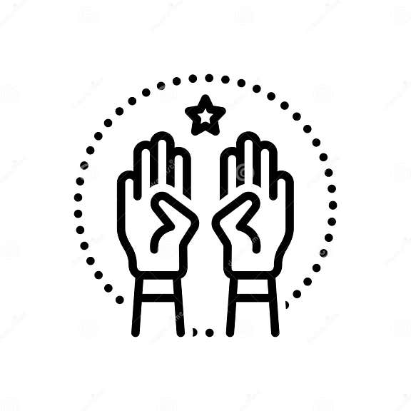 Black Line Icon for Involve, Participate and Team Stock Vector ...