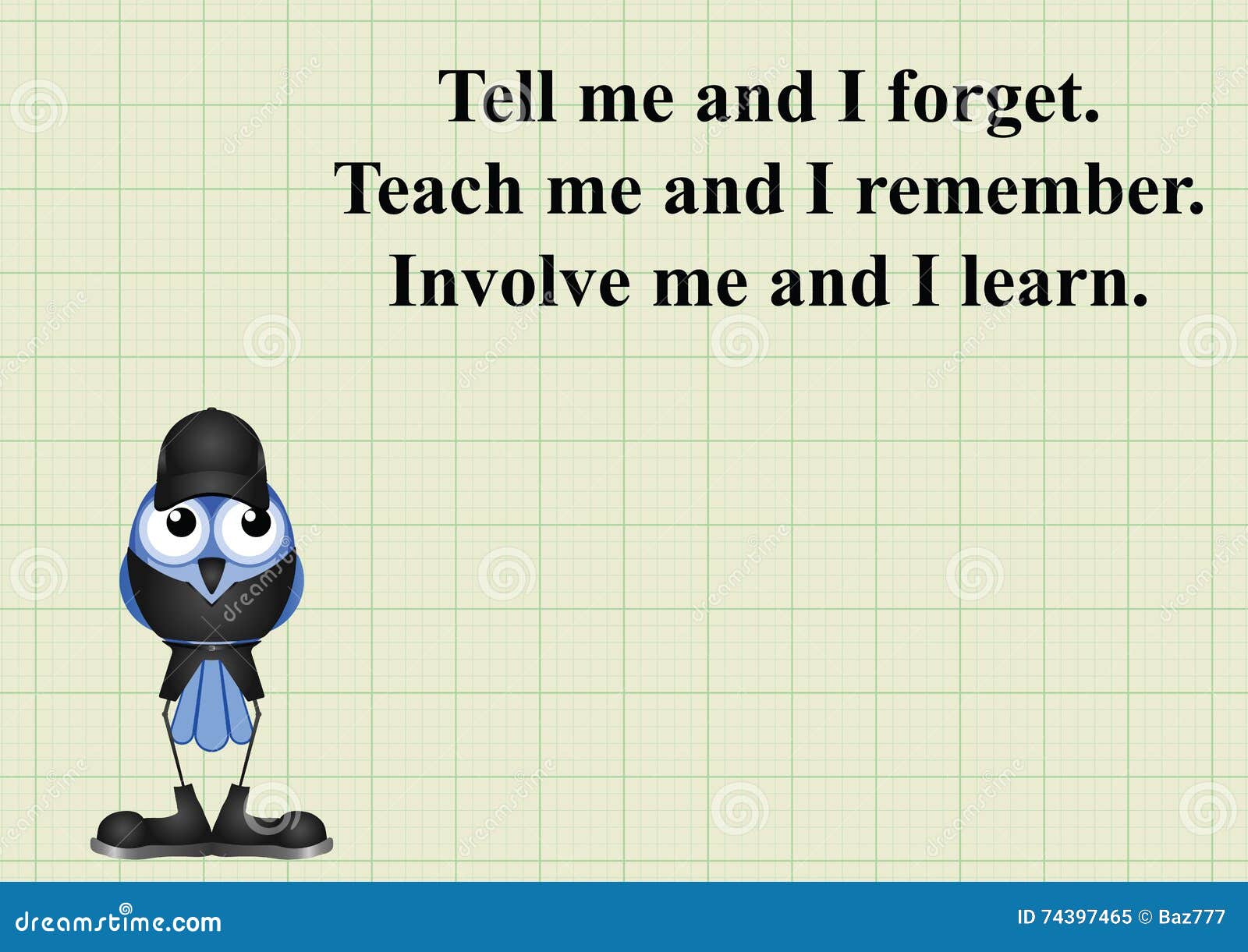 Involve me and I learn stock vector. Illustration of philosophical ...